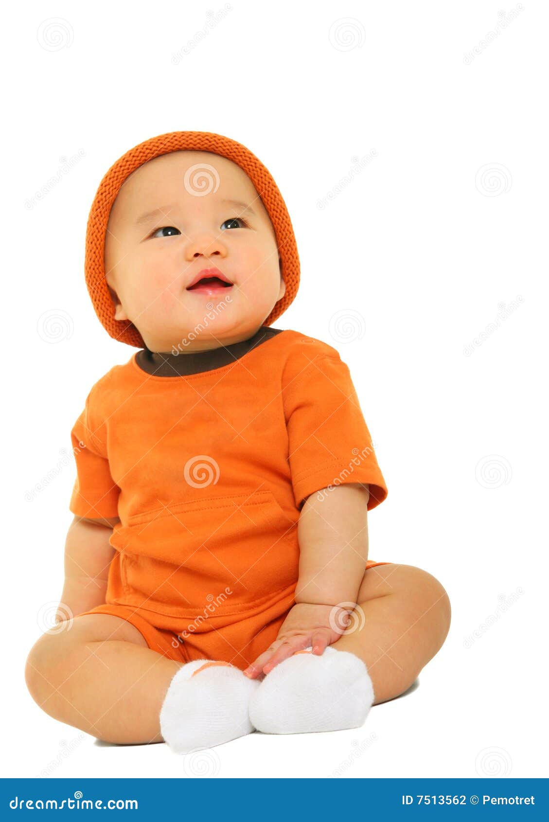 Cute Baby Looking Up stock photo. Image of child, childhood - 7513562
