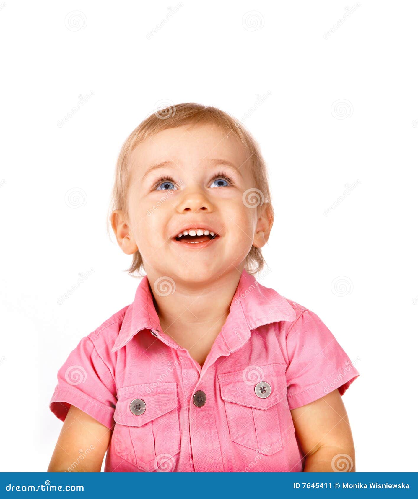 Cute baby looking up stock image. Image of people, child - 7645411