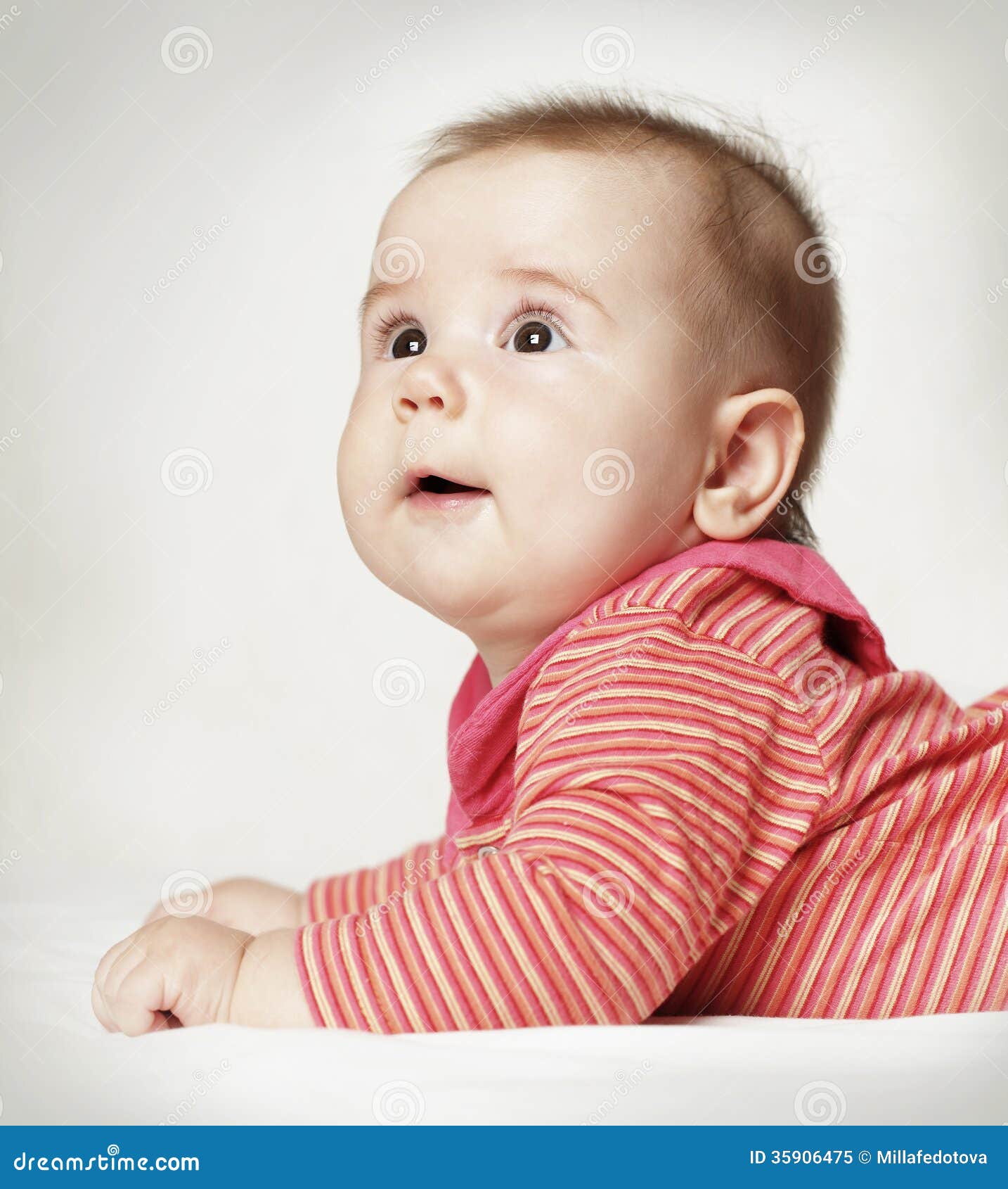 Cute baby looking up stock image. Image of bathing, healthy - 35906475