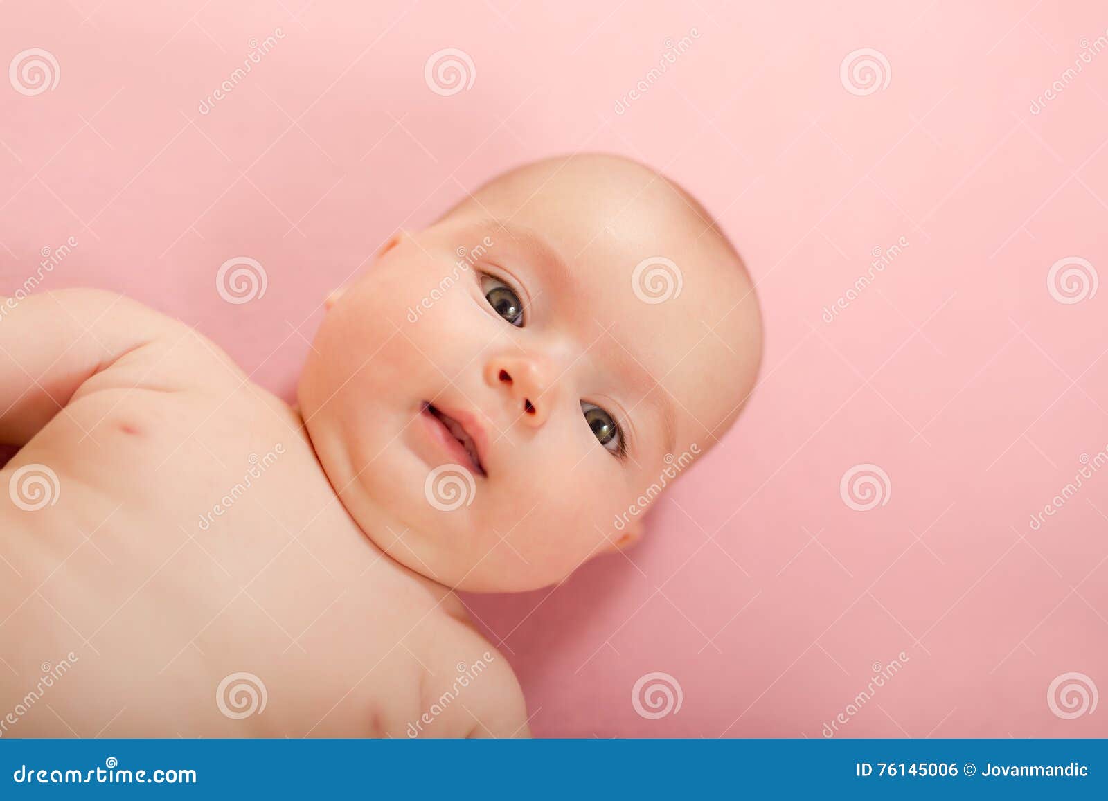 Cute Baby Lying on Her Back Stock Photo - Image of girl, baby: 76145006