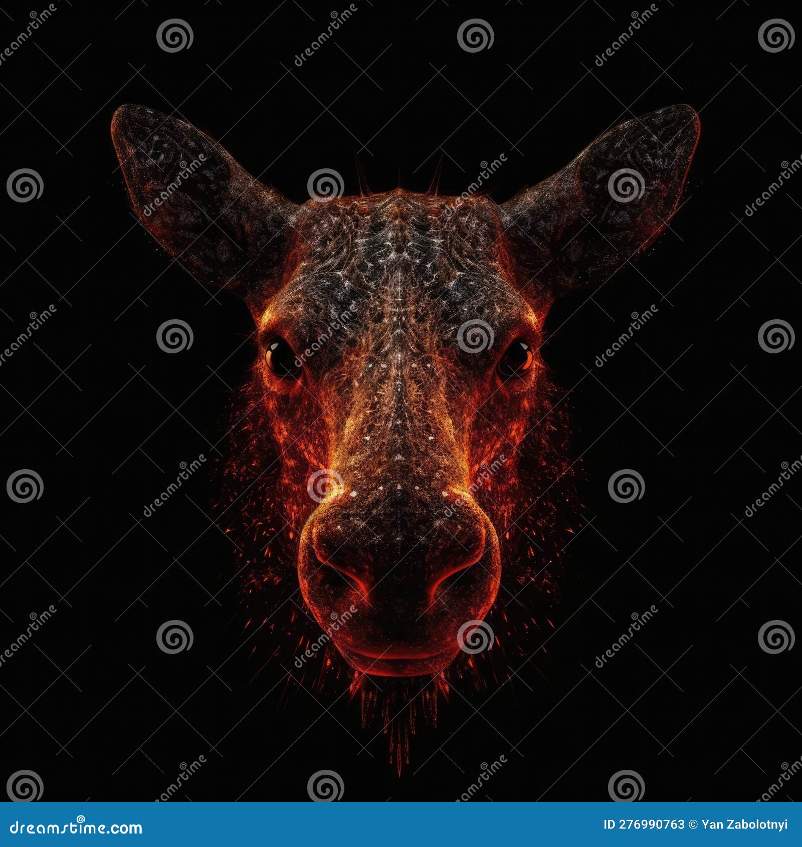 Lovable Moose Character Concept Art: Expressive & Colorful 3D Render ...