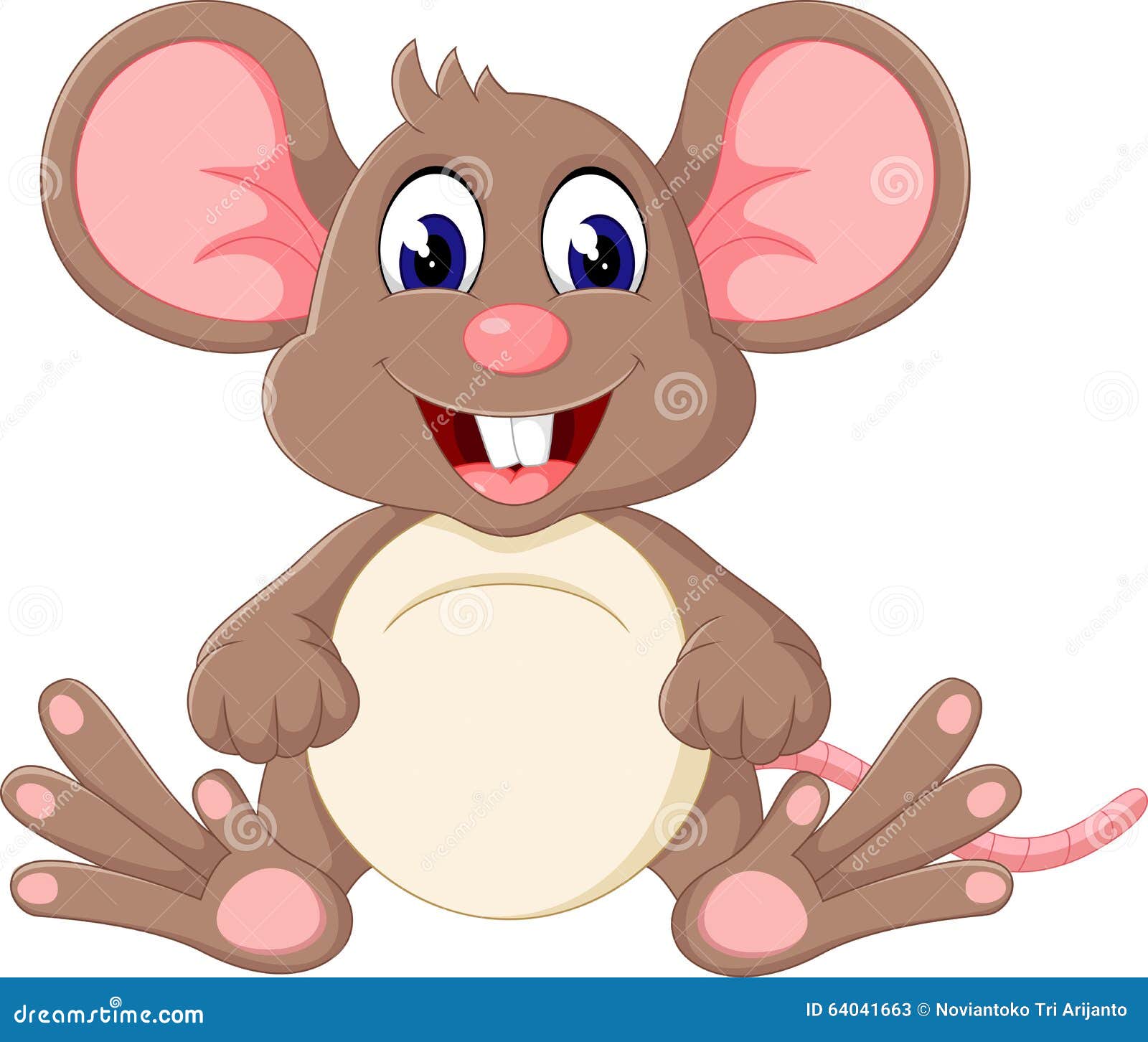 Cute baby mouse stock vector. Illustration of hand, presenting - 64041663