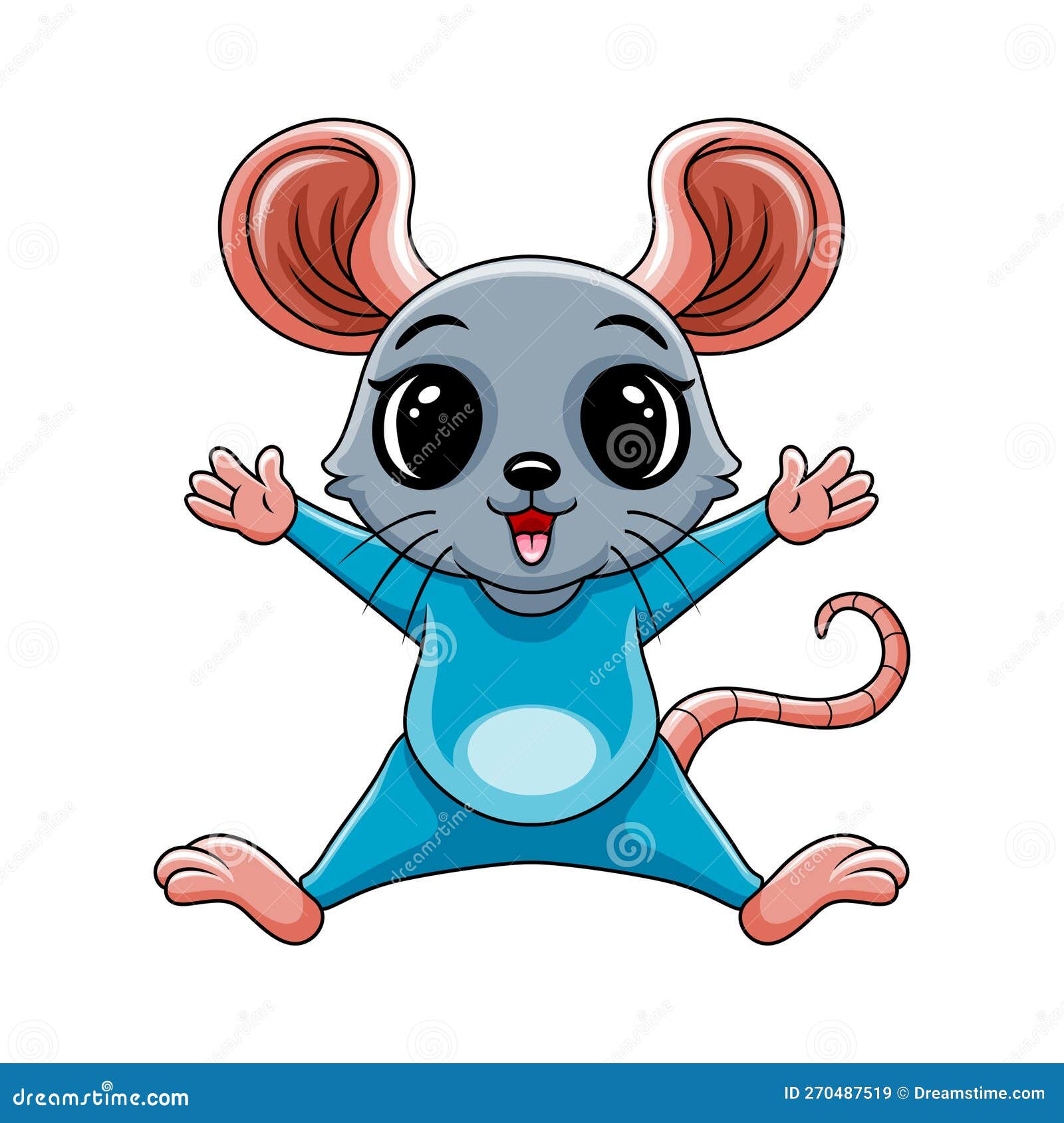 Cute Baby Mouse Waving Hand Stock Vector - Illustration of icon, little ...