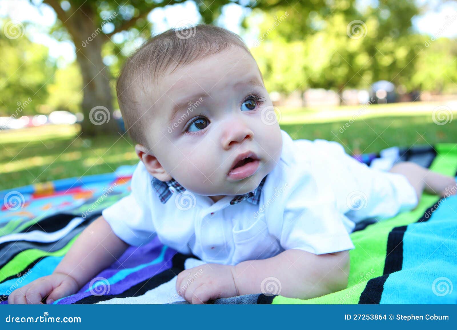 Cute Baby in the Park stock photo. Image of colorful - 27253864