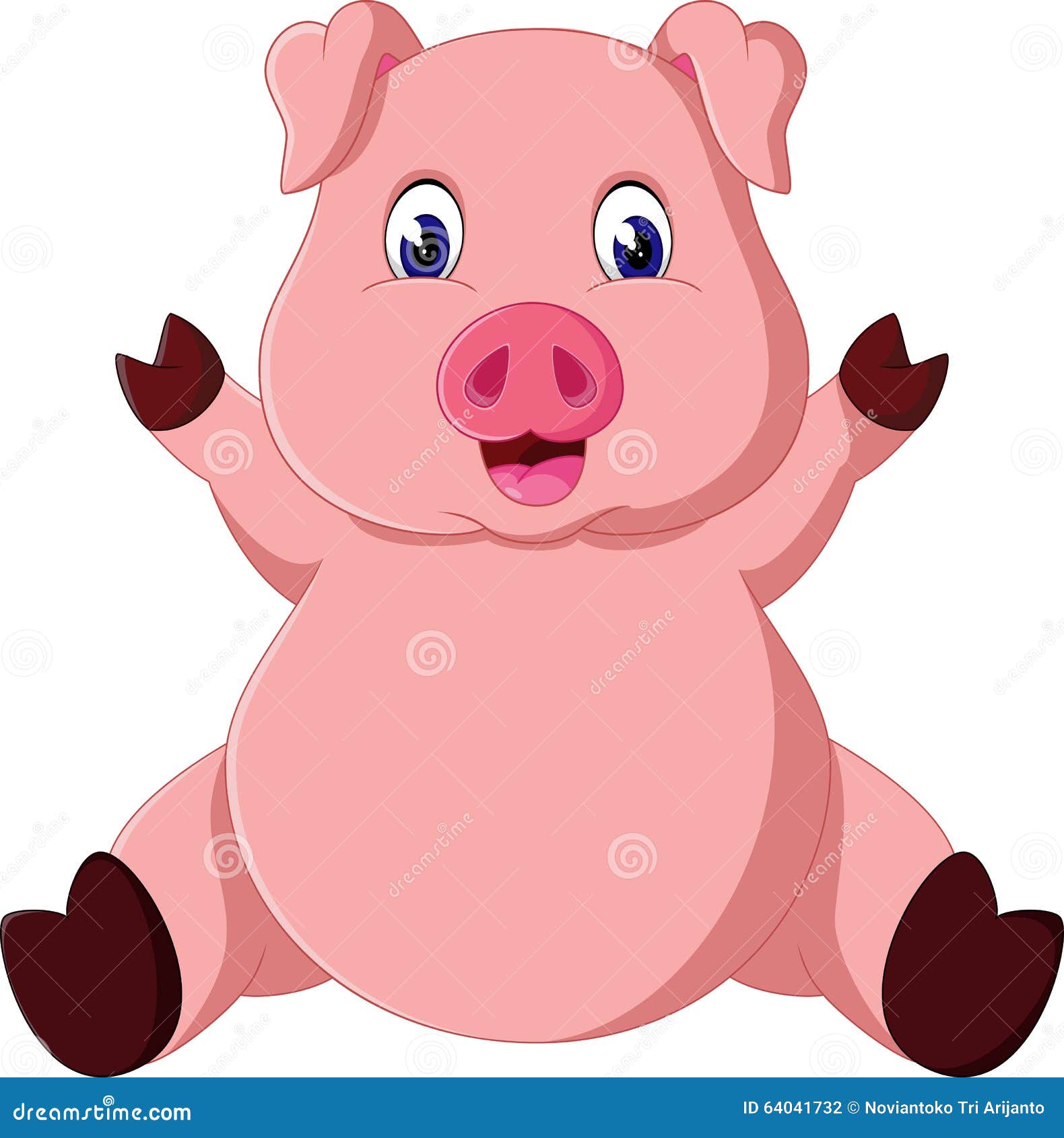 Cute baby pig stock vector. Illustration of cartoon, cute - 64041732