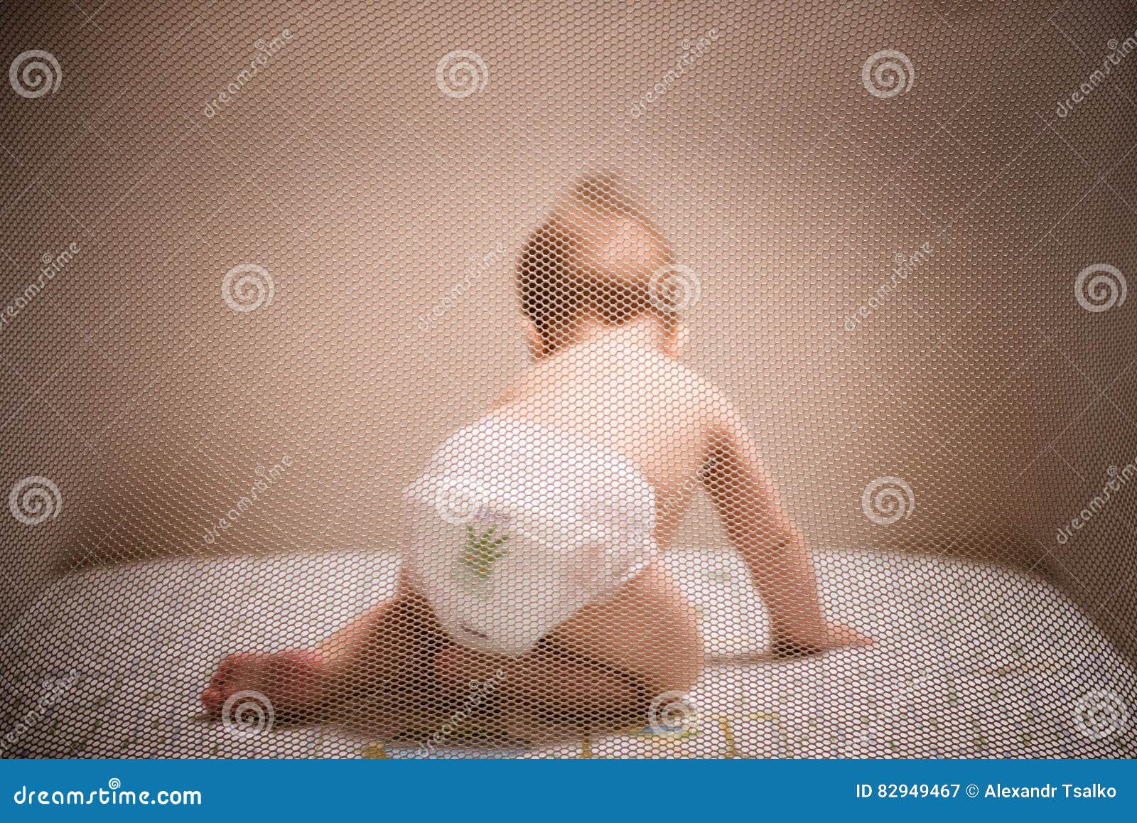 Cute Baby Playing in an Arena at Home Stock Image - Image of innocence ...