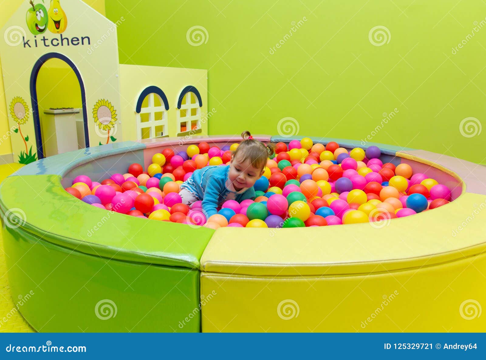 Cute Baby Playing in the Playground Stock Image - Image of adorable ...