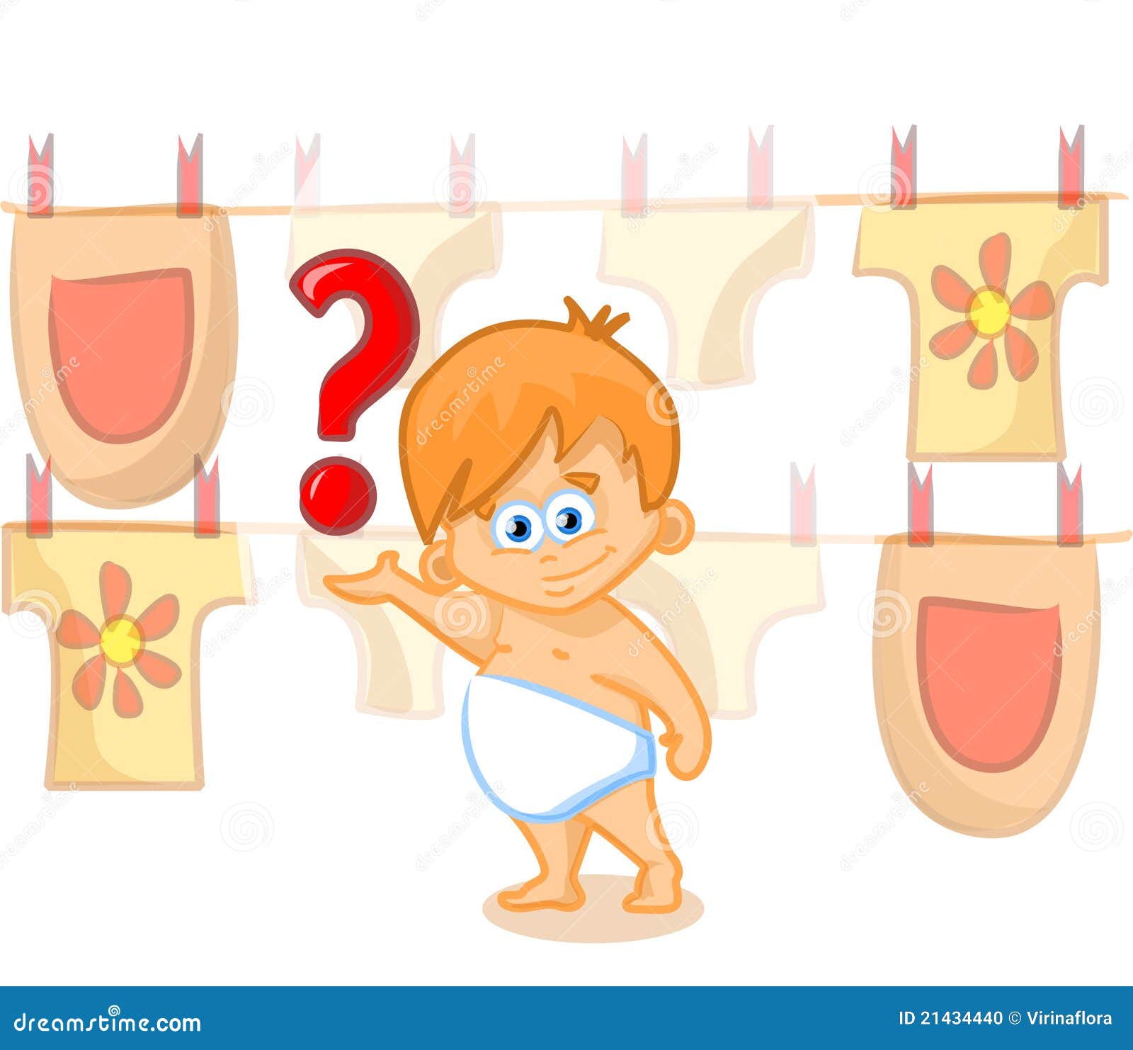 Cute Baby with Question Mark Stock Vector - Illustration of laundry ...