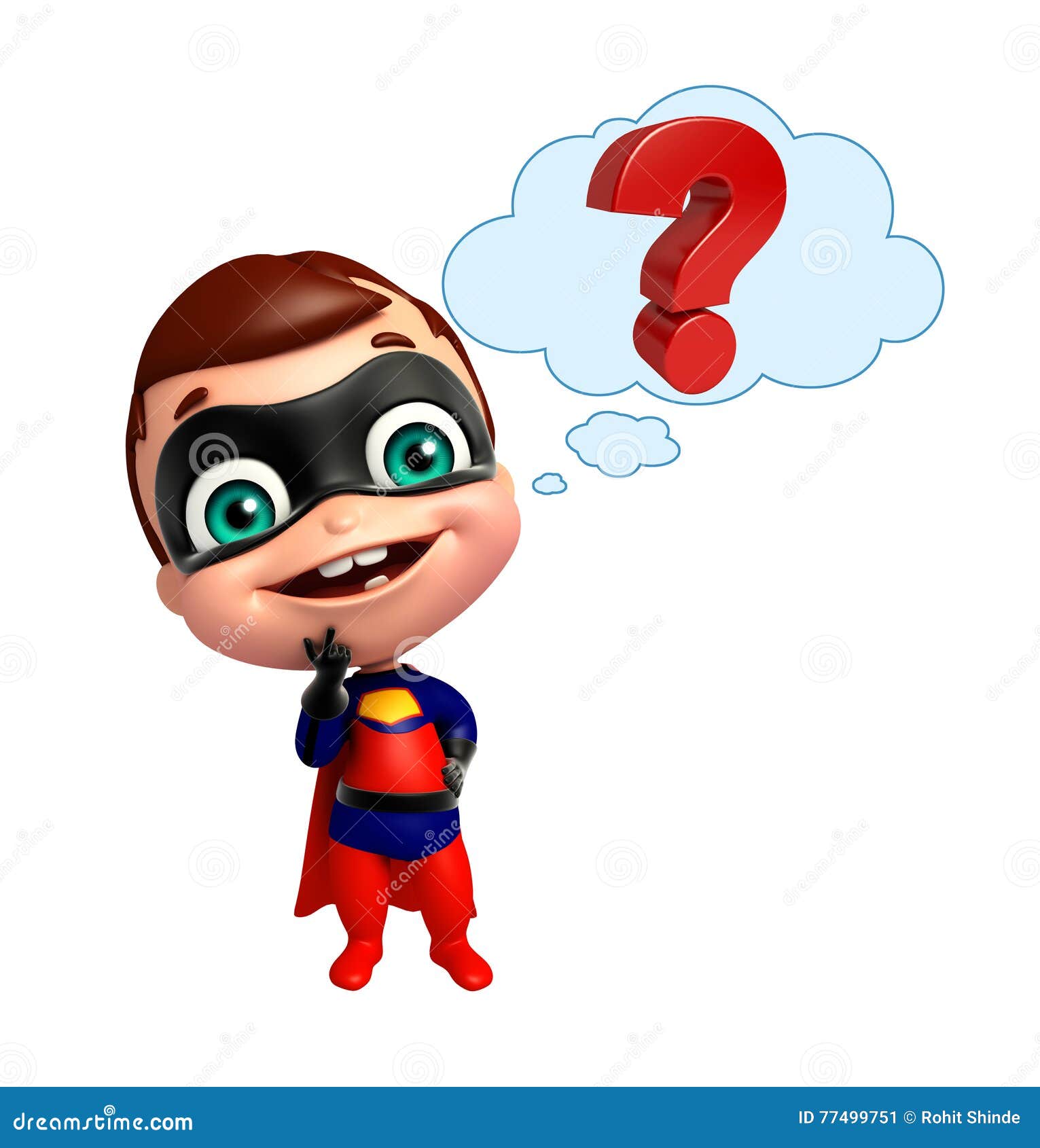 Cute Baby with Question Mark Sign Stock Illustration - Illustration of ...