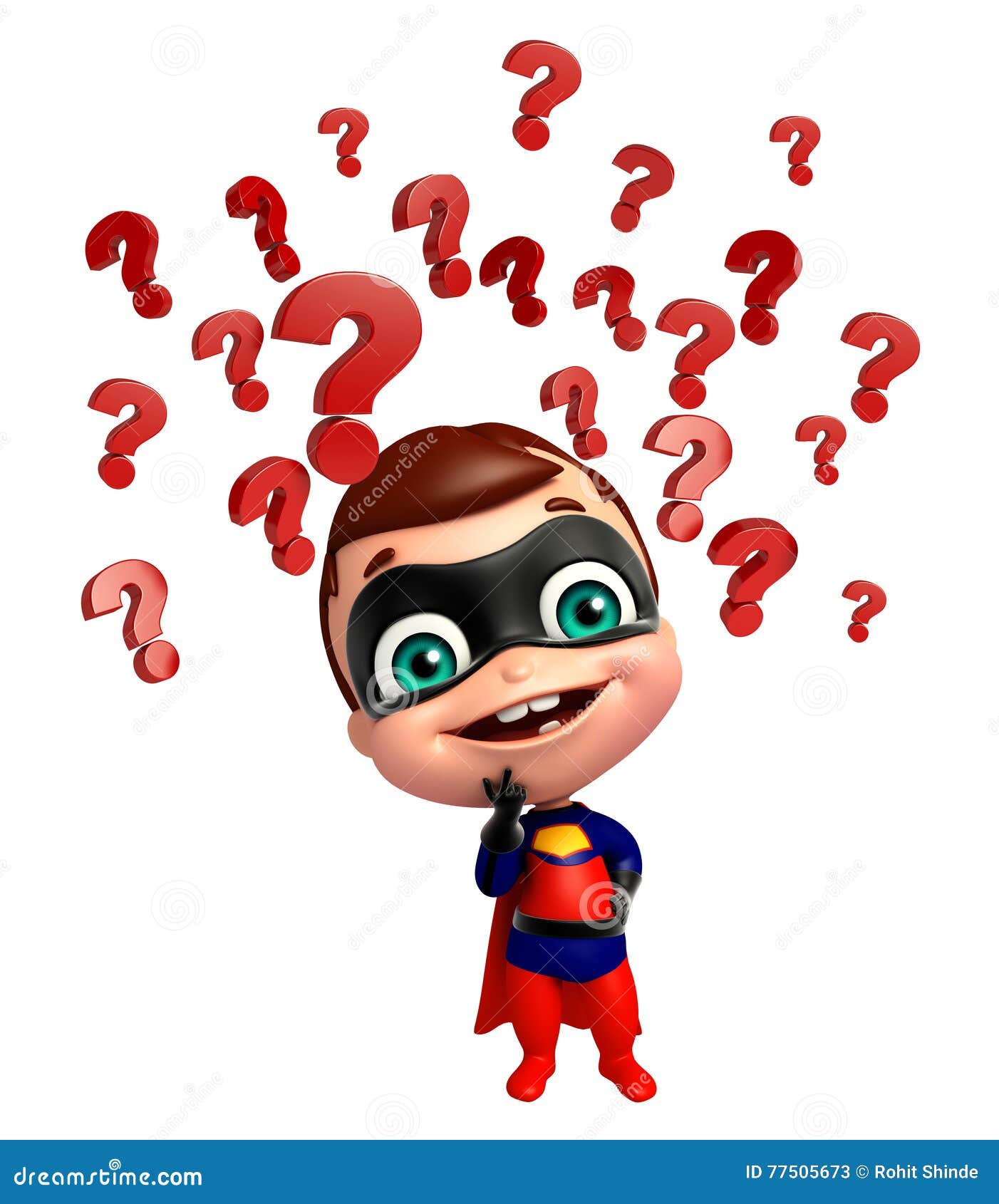 Cute Baby With Question Mark Sign Stock Illustration | CartoonDealer ...
