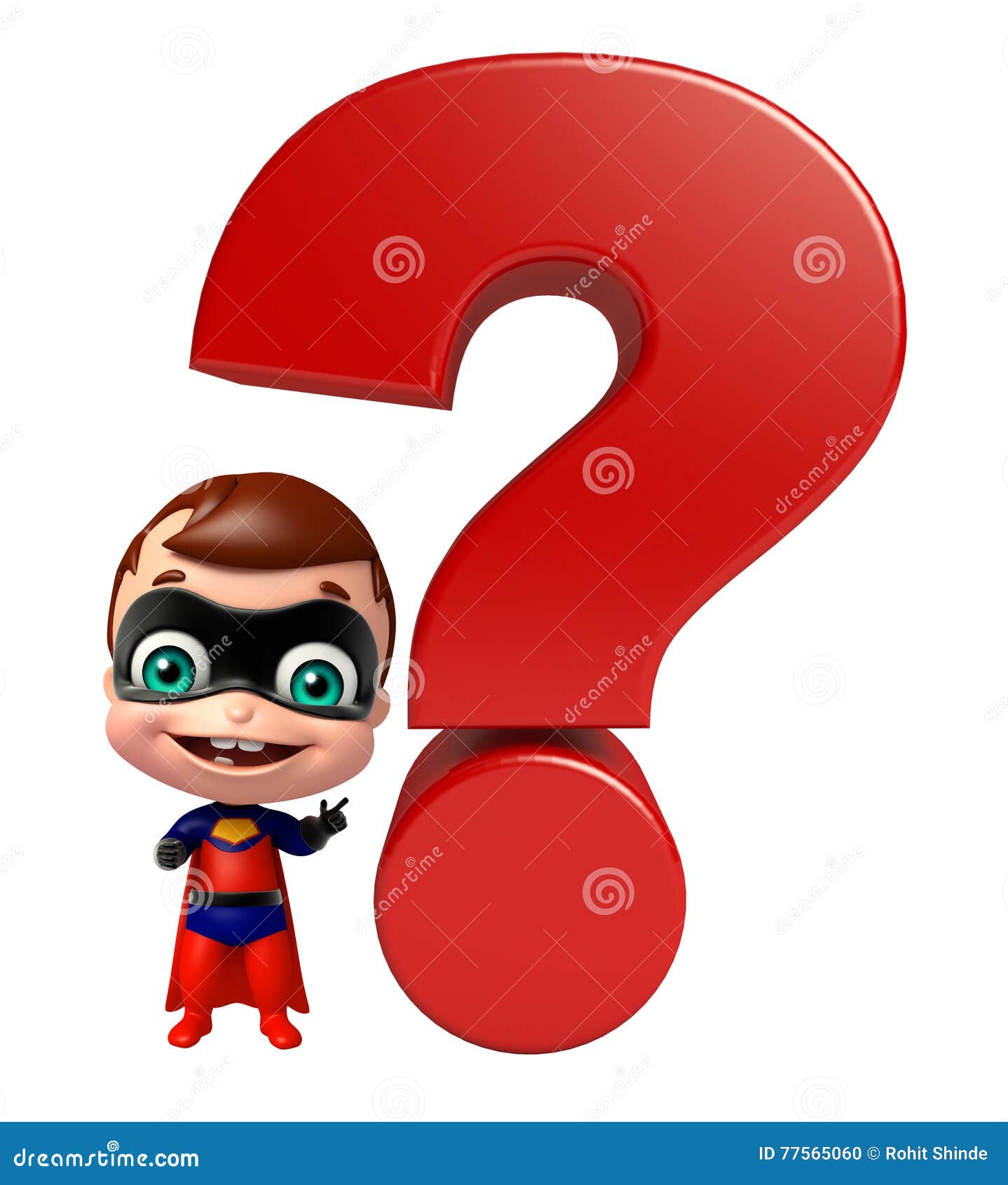 Cute Baby with Question Mark Sign Stock Illustration - Illustration of ...