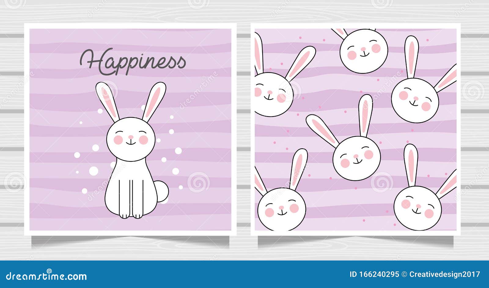 Cute Baby Rabbit Card. Vector Stock Vector - Illustration of wildlife ...
