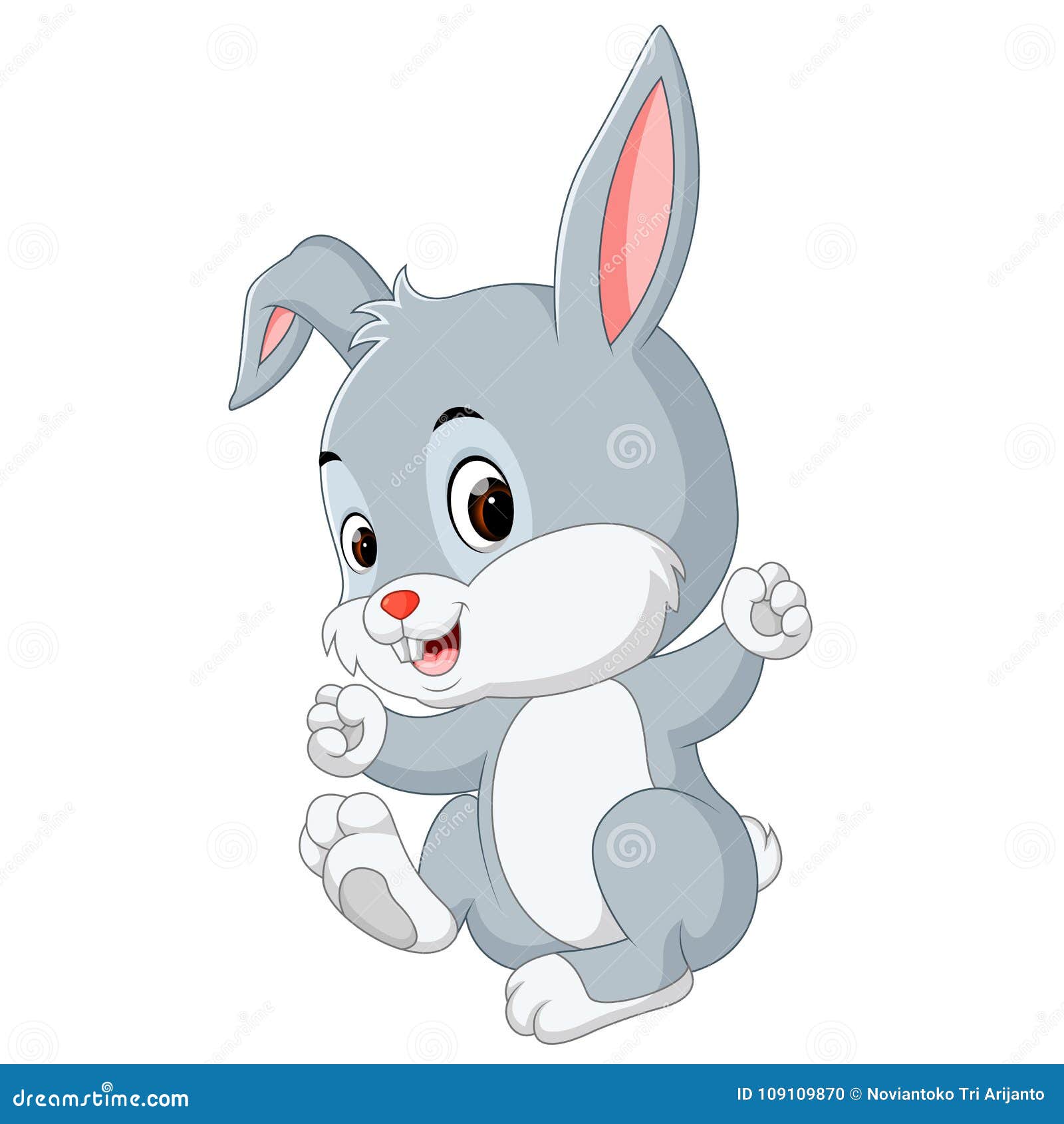 Cute baby rabbit cartoon stock vector. Illustration of bunny - 109109870