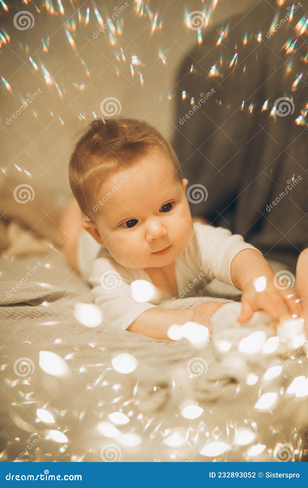 Cute Baby with Rays of Light Stock Photo - Image of sweet, funny: 232893052