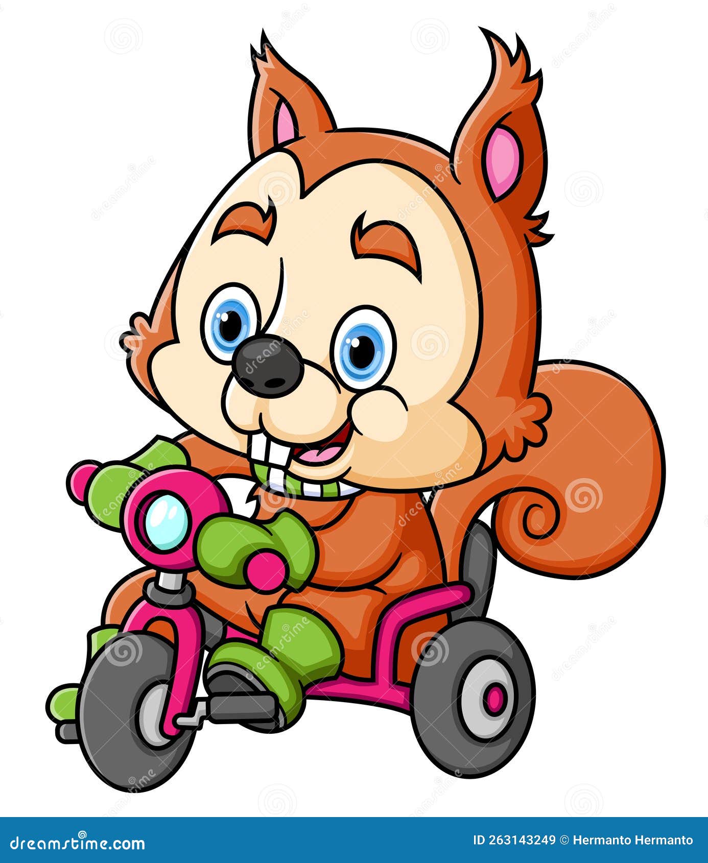Cute Baby Squirrel Riding Bicycle Stock Vector - Illustration of logo ...