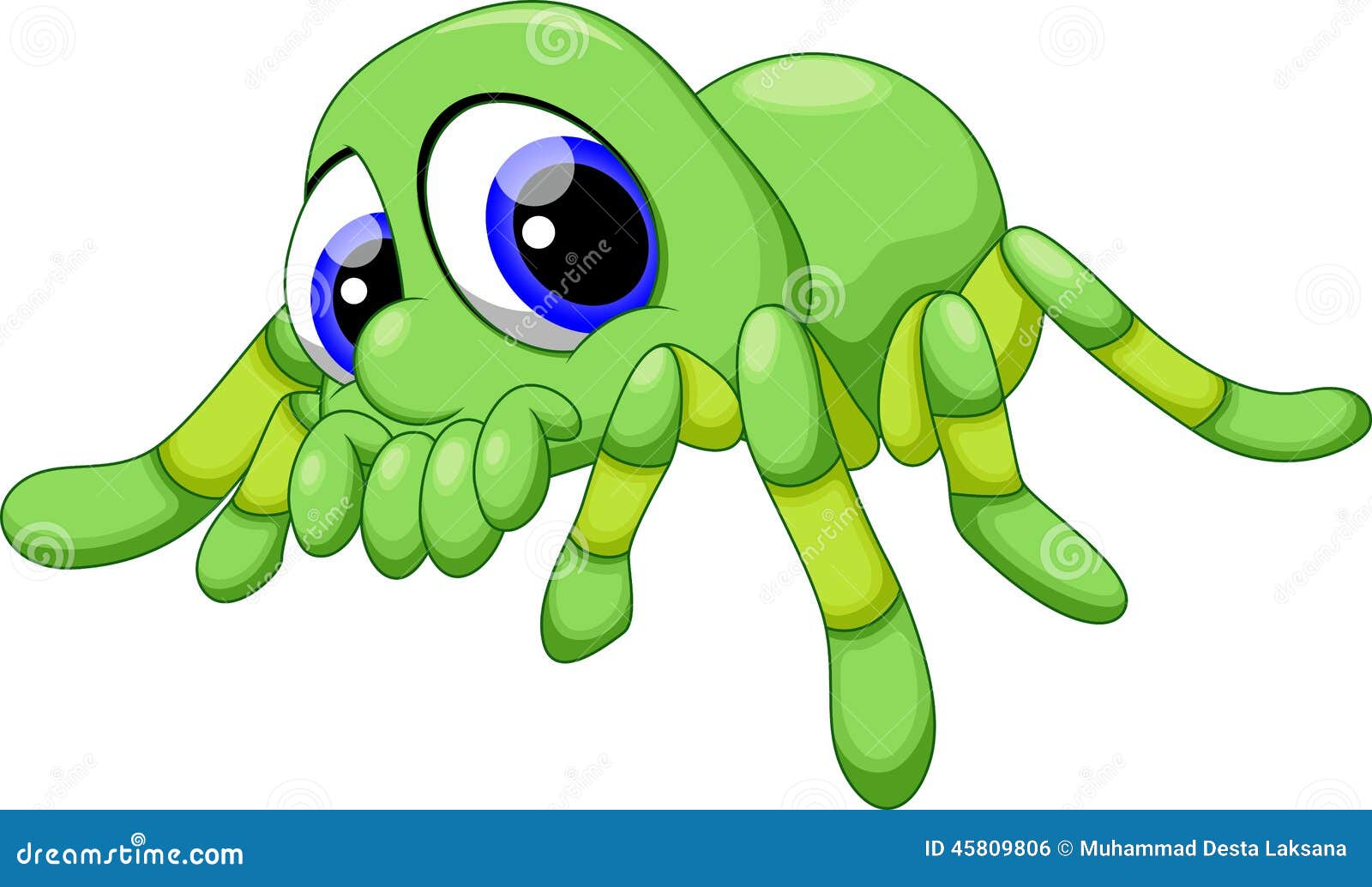 Cute Baby Tarantula Cartoon Stock Illustration - Illustration of dark ...