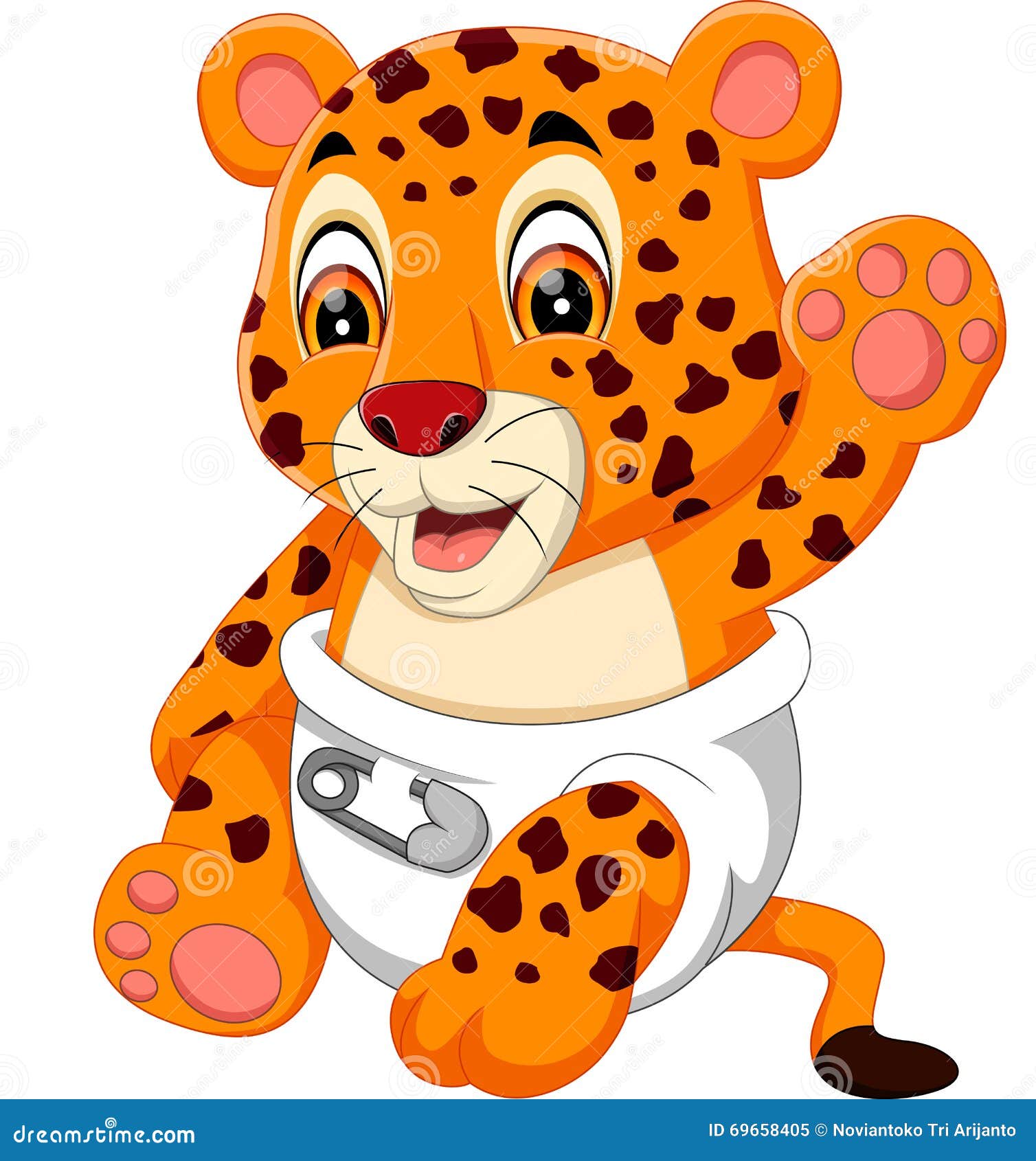 Puma Baby Tabby, Herpailurus Yagouaroundi Portrait Of Animal. Vector ...