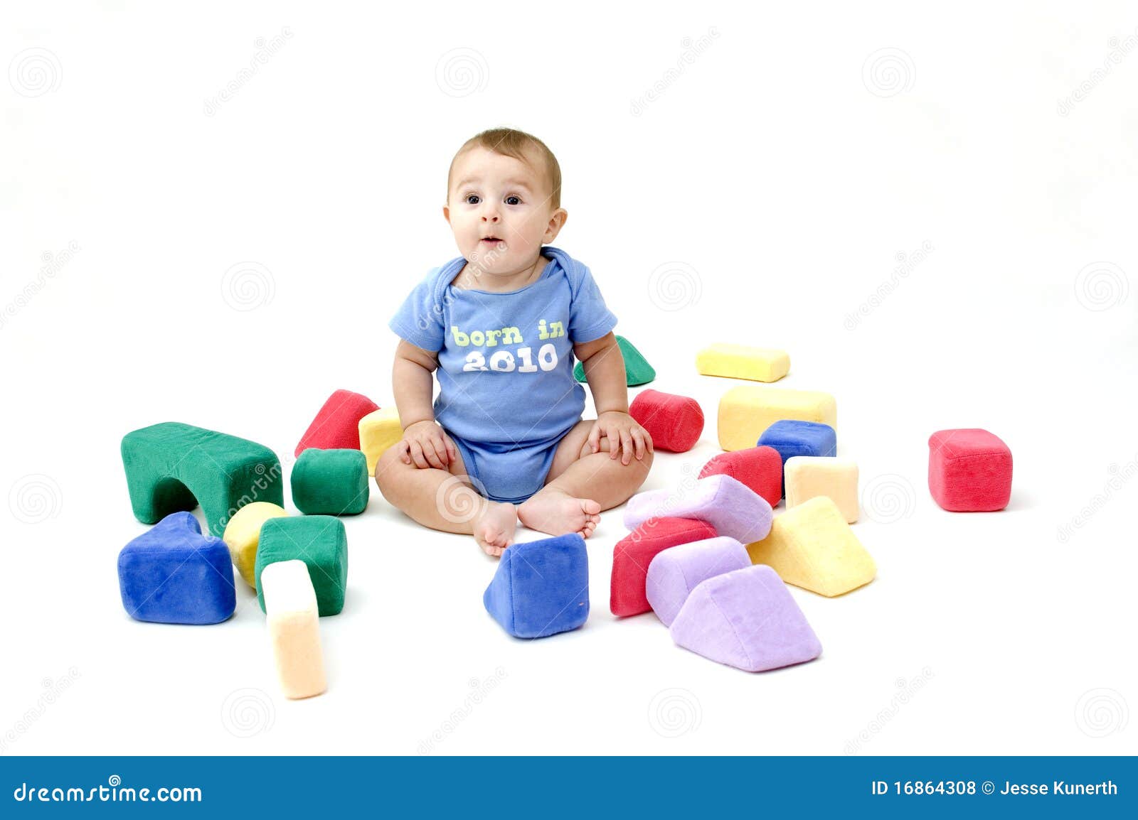 Cute Baby with Toys stock photo. Image of baby, months - 16864308