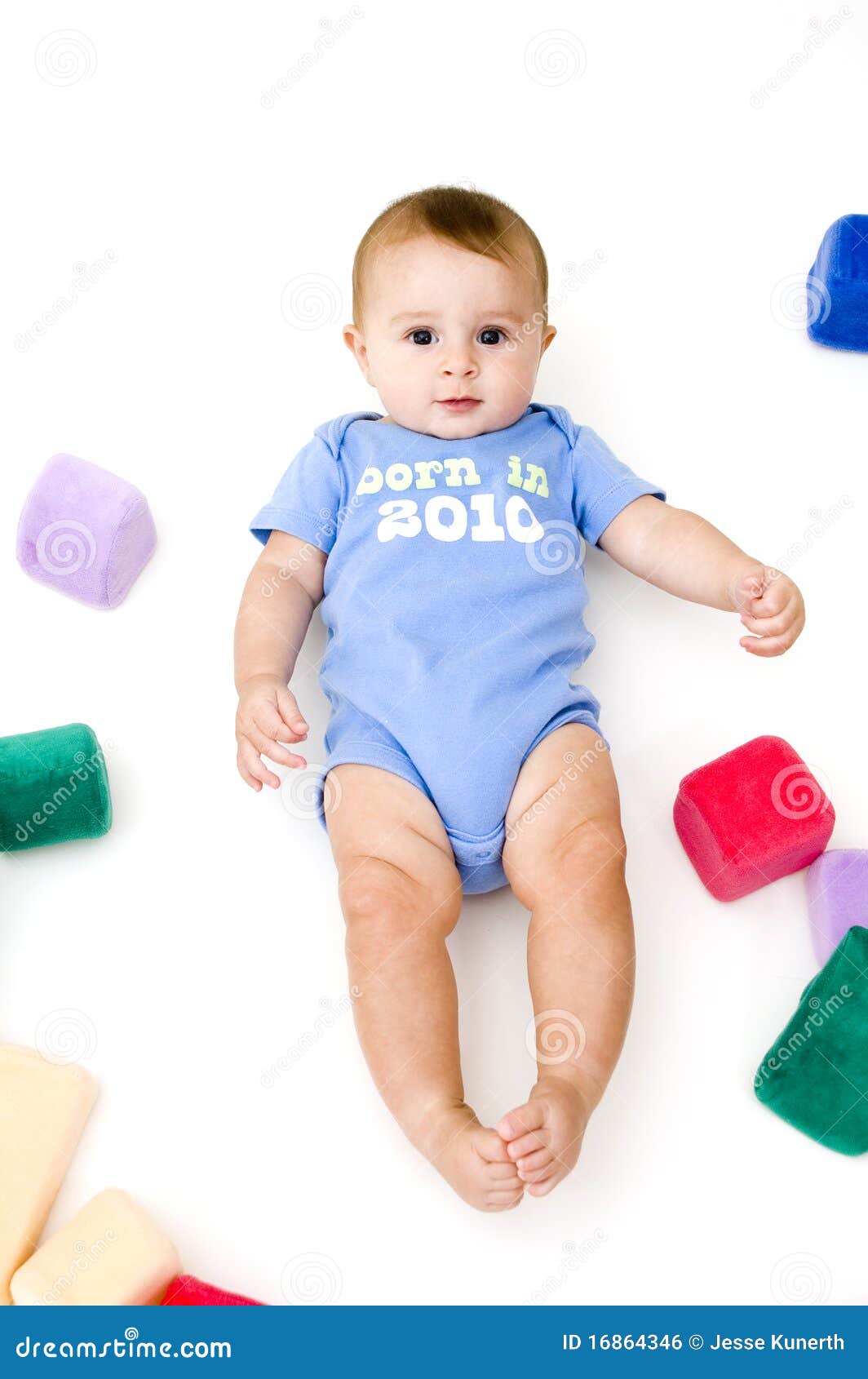 Cute Baby with Toys stock photo. Image of baby, blocks - 16864346