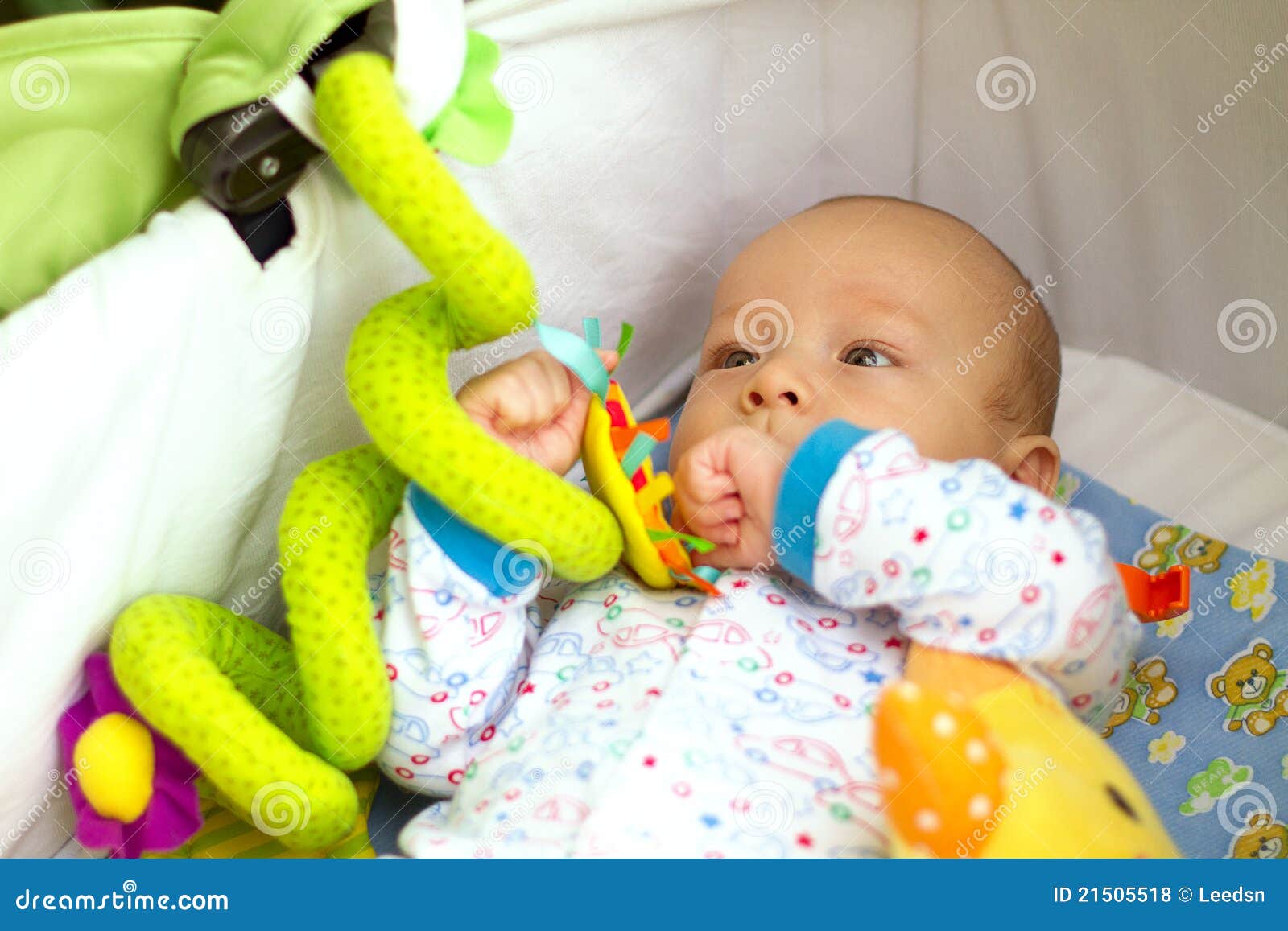 Cute baby with toys stock photo. Image of human, emotion - 21505518