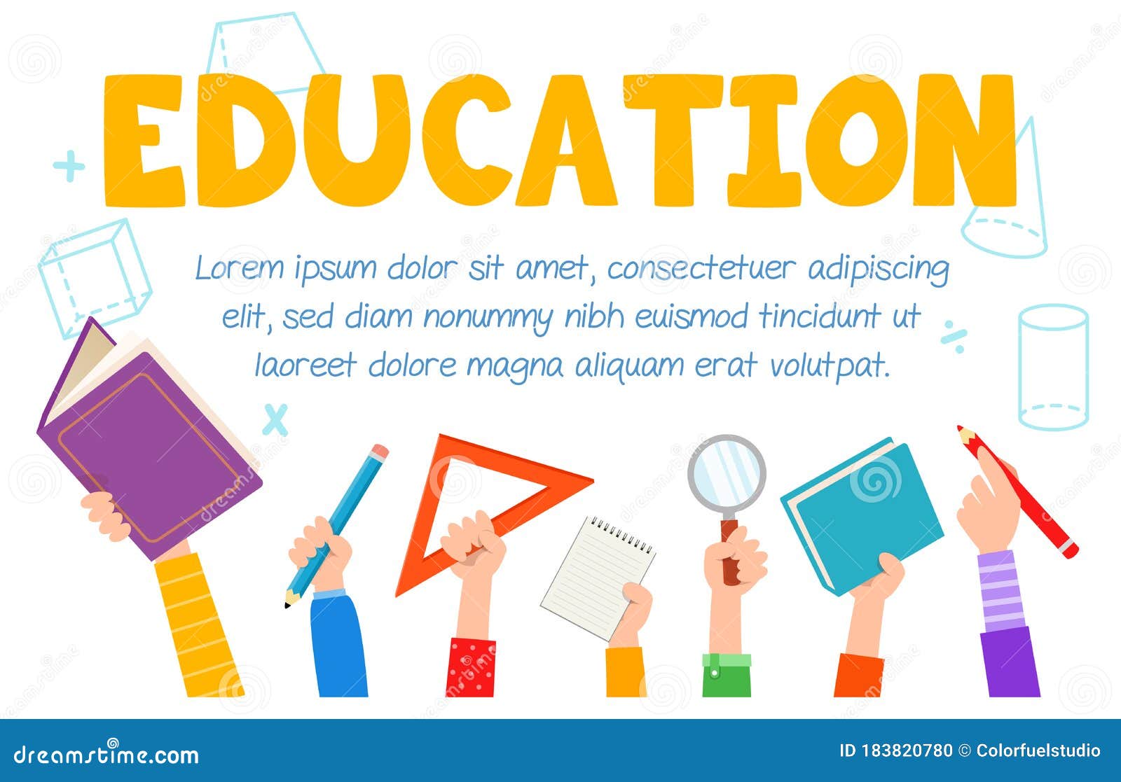 Cute Back To School Poster Template with Text Stock Vector ...