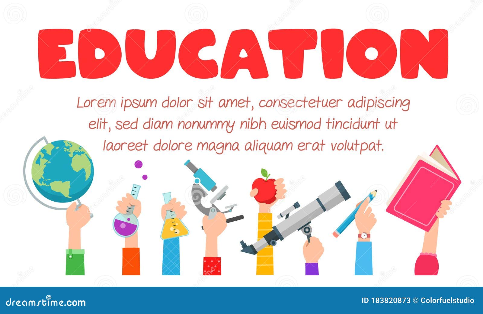 Cute Back To School Poster Template with Text Stock Vector ...