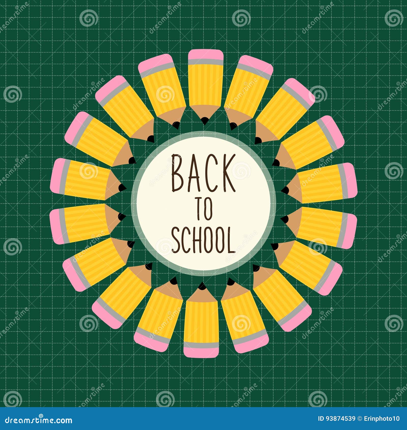 Cute Back To School Theme Frame Stock Vector - Illustration of icons ...