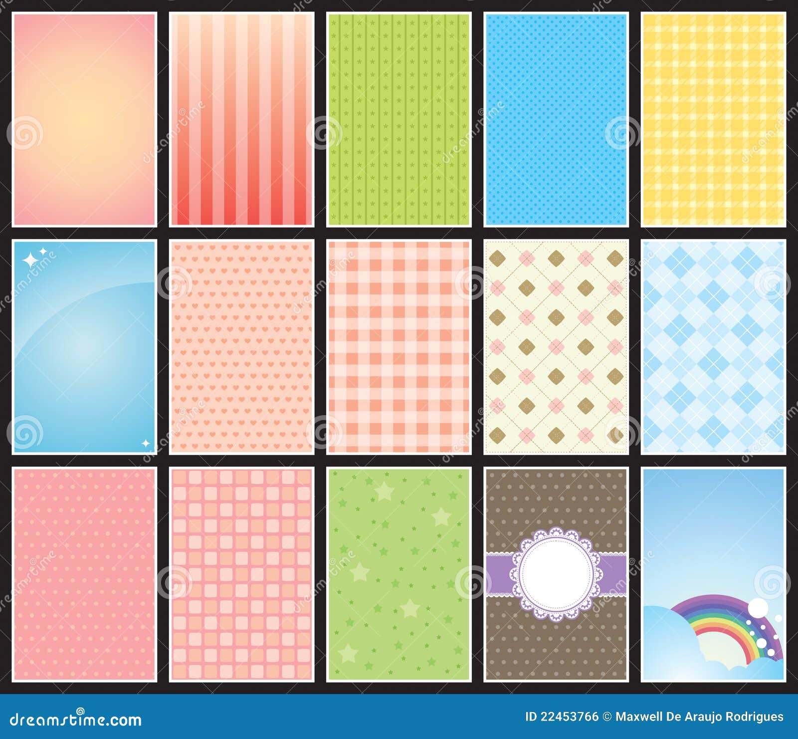 Cute background collection stock vector. Illustration of decorate ...