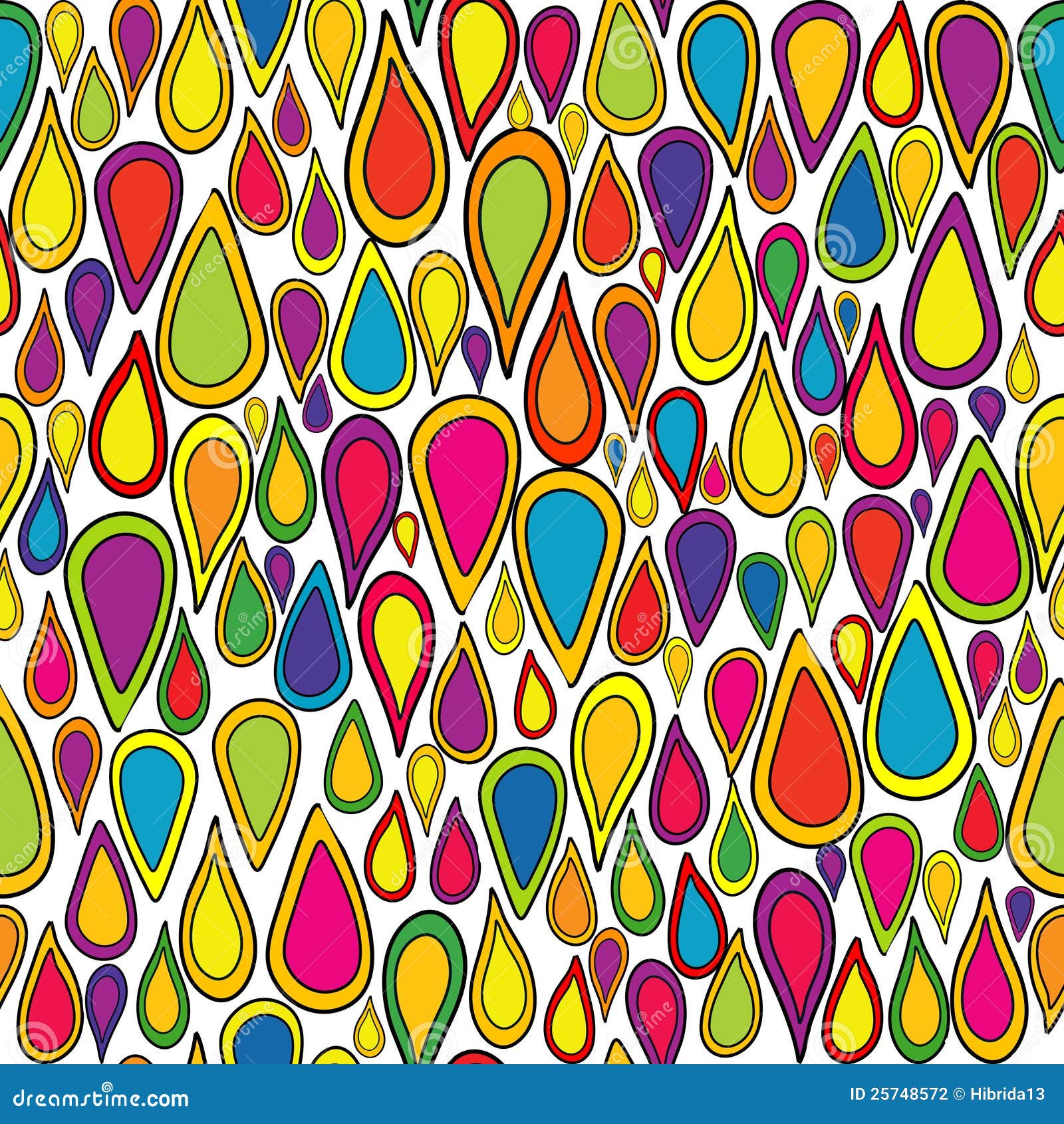 Cute Background for Kids with Colored Teardrops Stock Vector ...