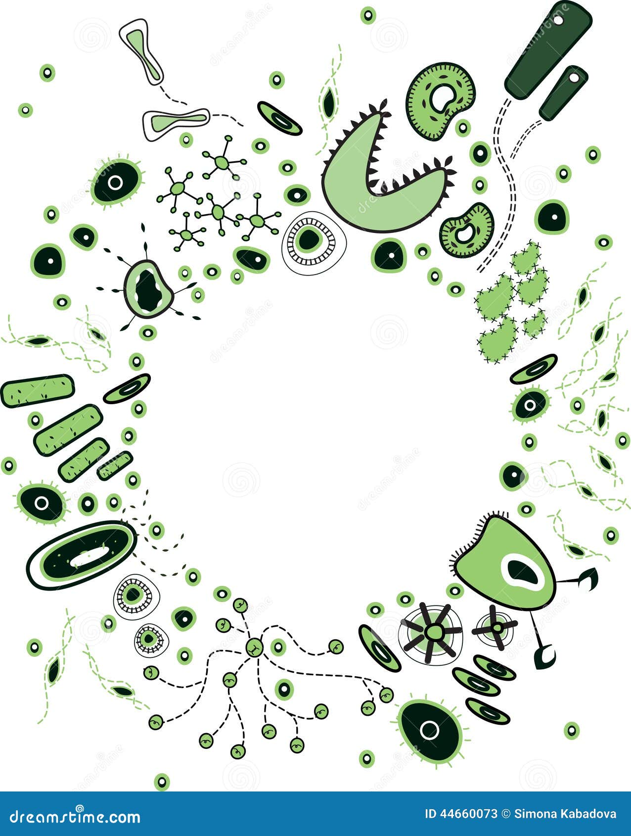 Cute bacteria stock illustration. Illustration of abstract - 44660073
