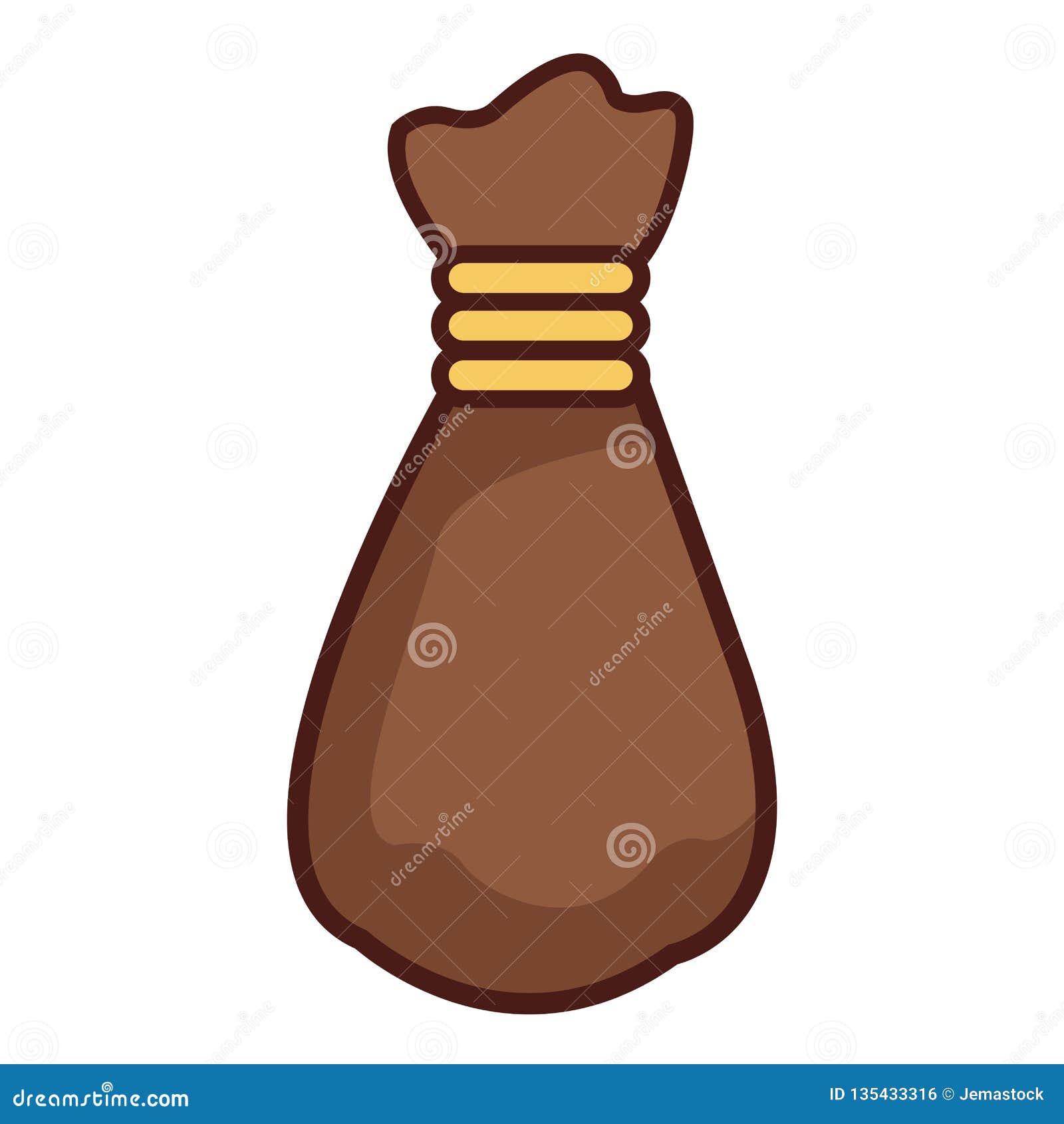 Cute bag cartoon stock vector. Illustration of commercial - 135433316
