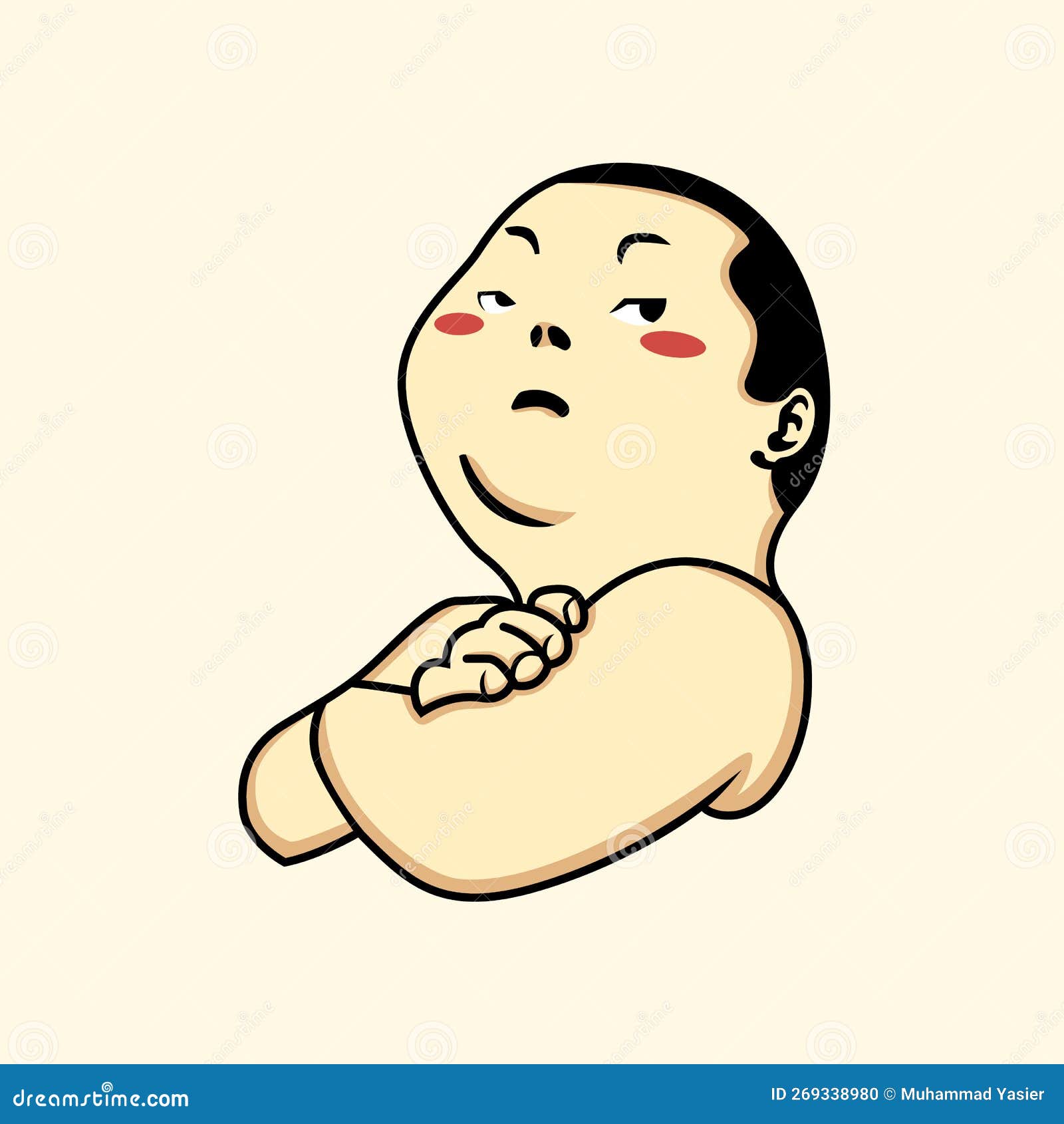 Cute Bald Uakari Monkey Cartoon Sitting Vector Illustration ...