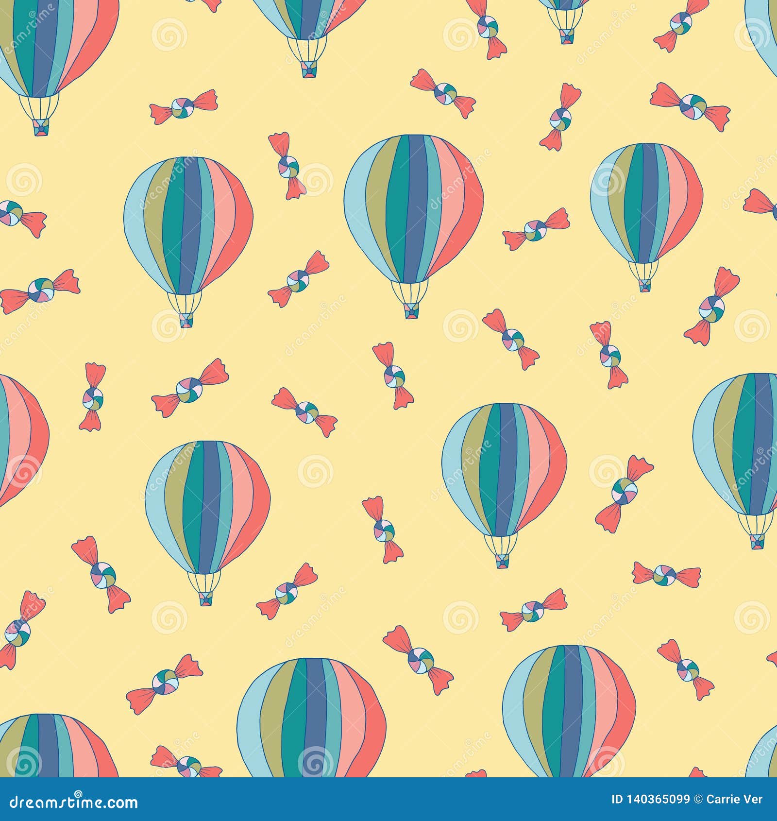 Cute Ballons Modern Kids Pattern Design Stock Vector - Illustration of ...