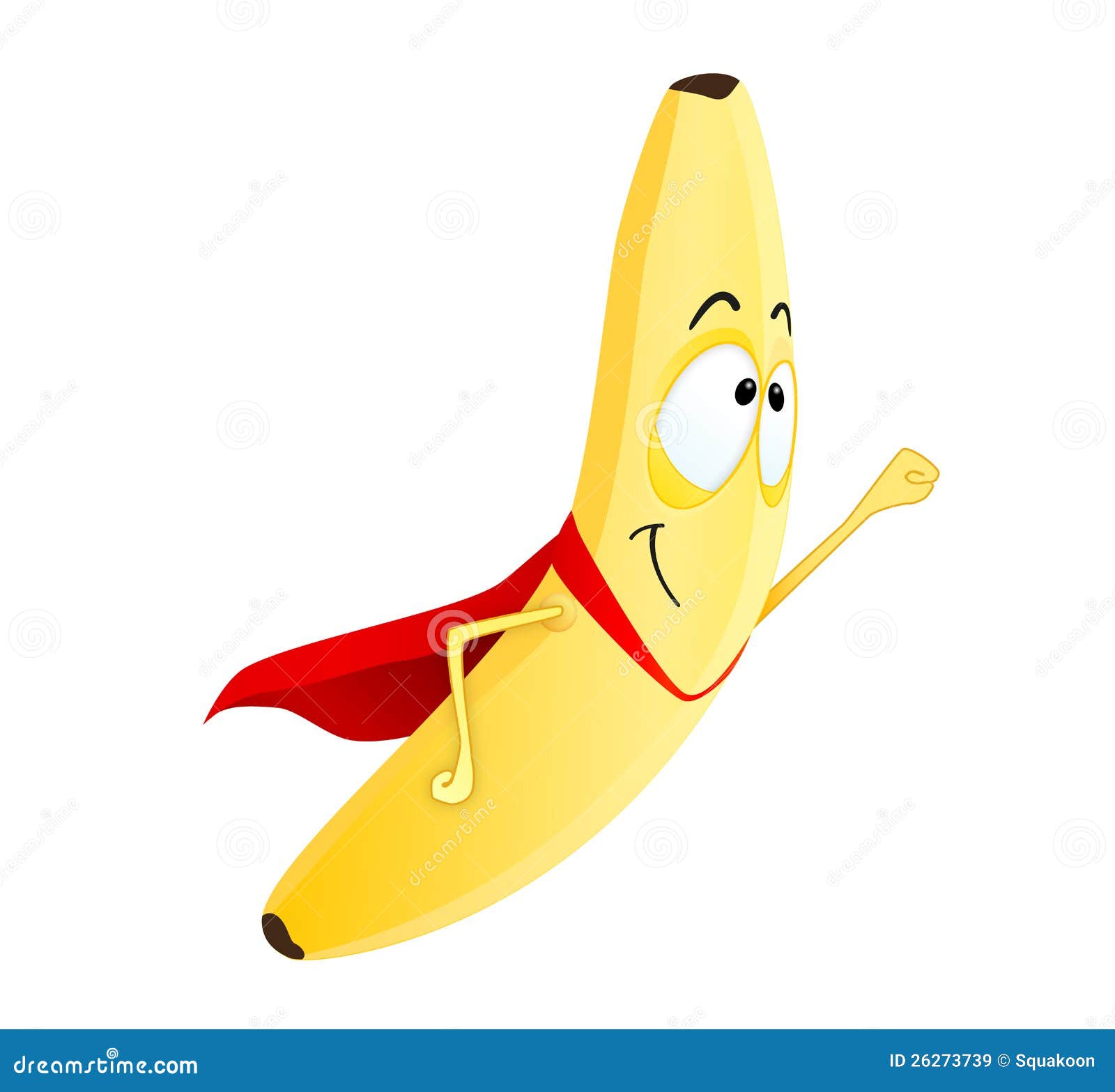 Cute banana superhero stock illustration. Illustration of protect ...