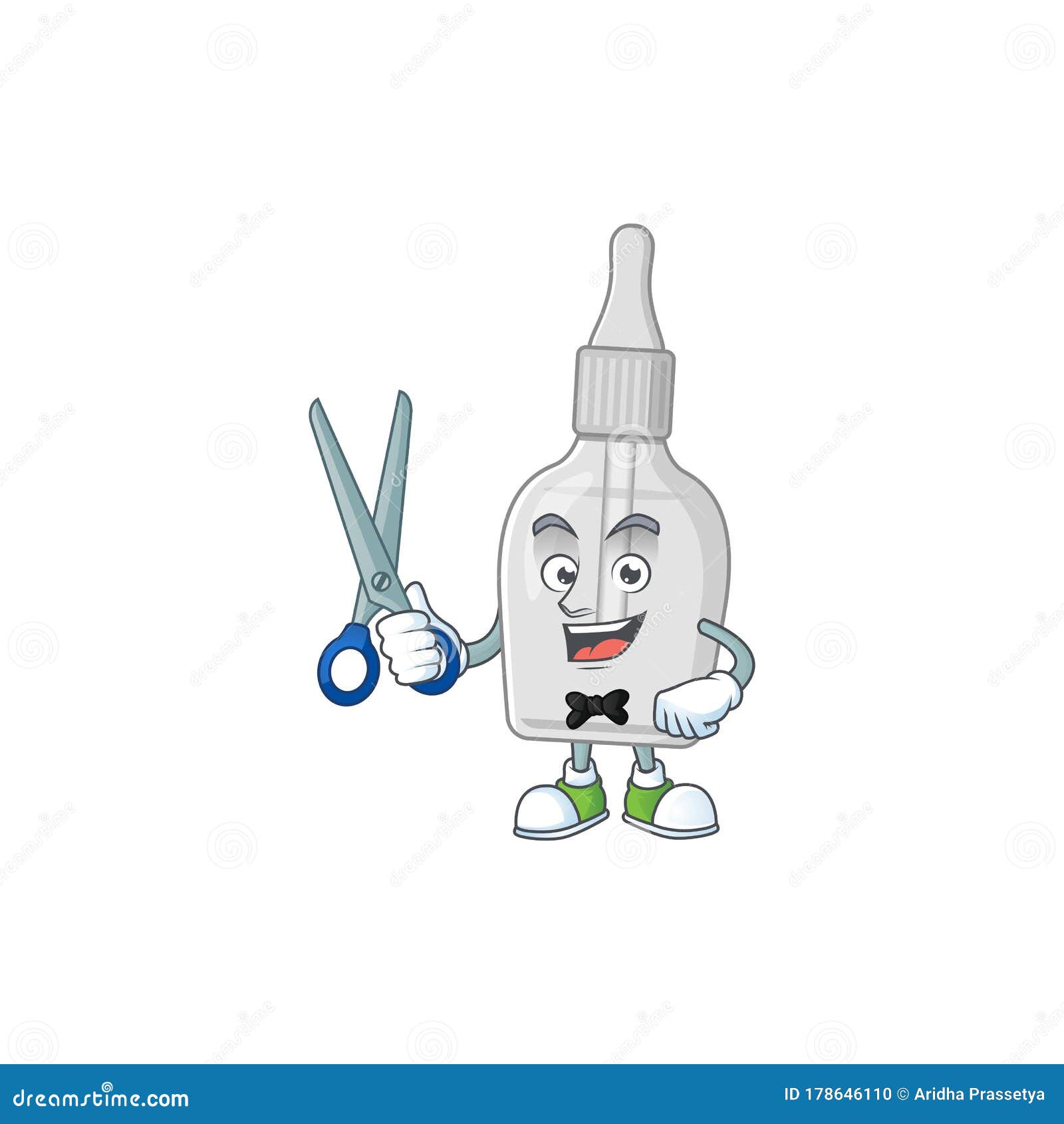 Cute Barber Escherichia Coli Cartoon Character Style With Scissor ... Cute Barber Escherichia Coli Cartoon Character Style With Scissor ...