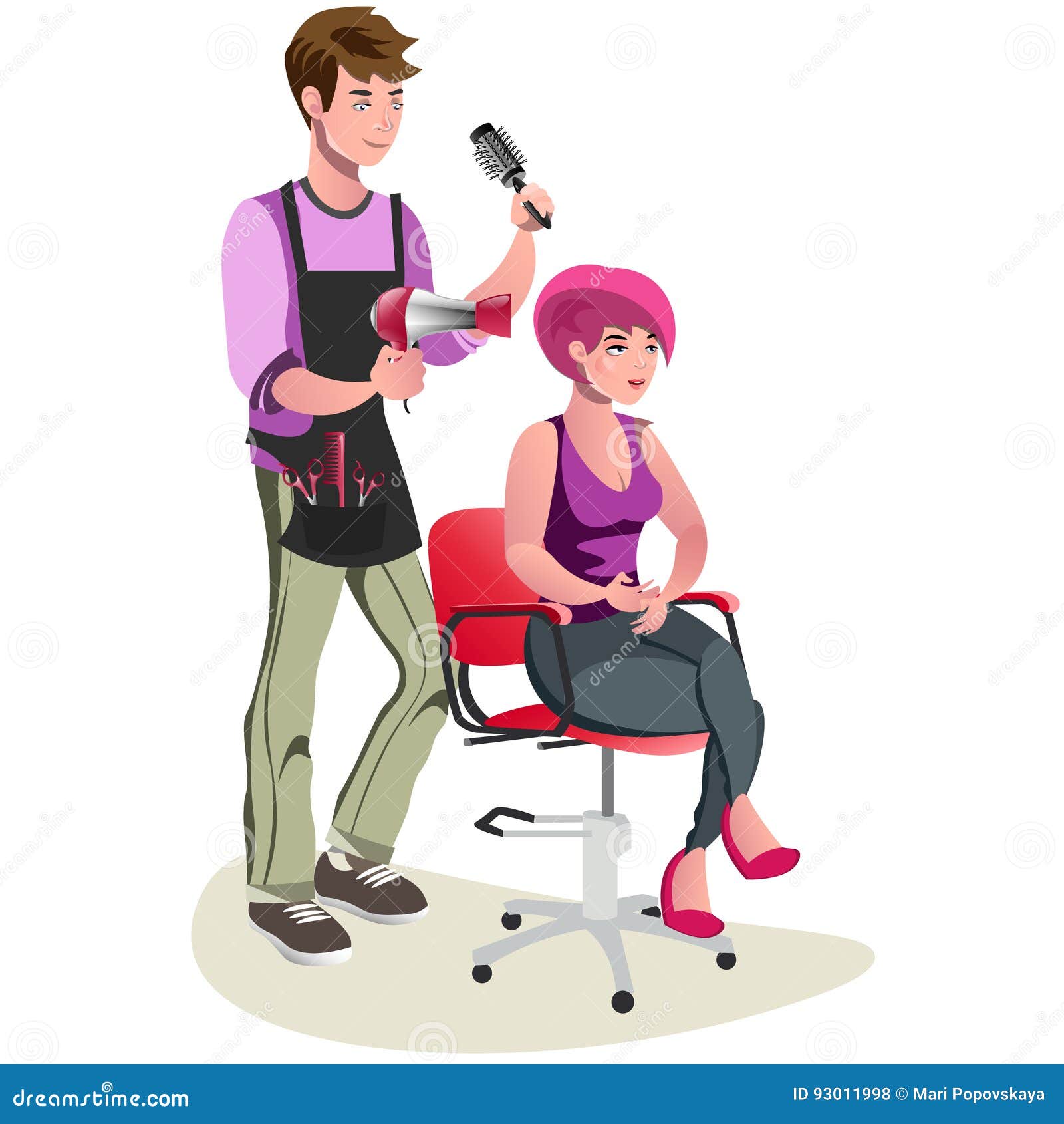 Cute barber character. stock vector. Illustration of barbershop - 93011998 Cute barber character. stock vector. Illustration of barbershop - 93011998