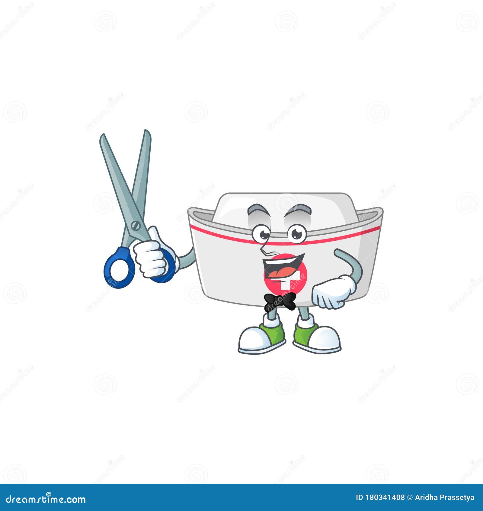 Cute Barber Nurse Hat Cartoon Character Style with Scissor Stock Vector ... Cute Barber Nurse Hat Cartoon Character Style with Scissor Stock Vector ...