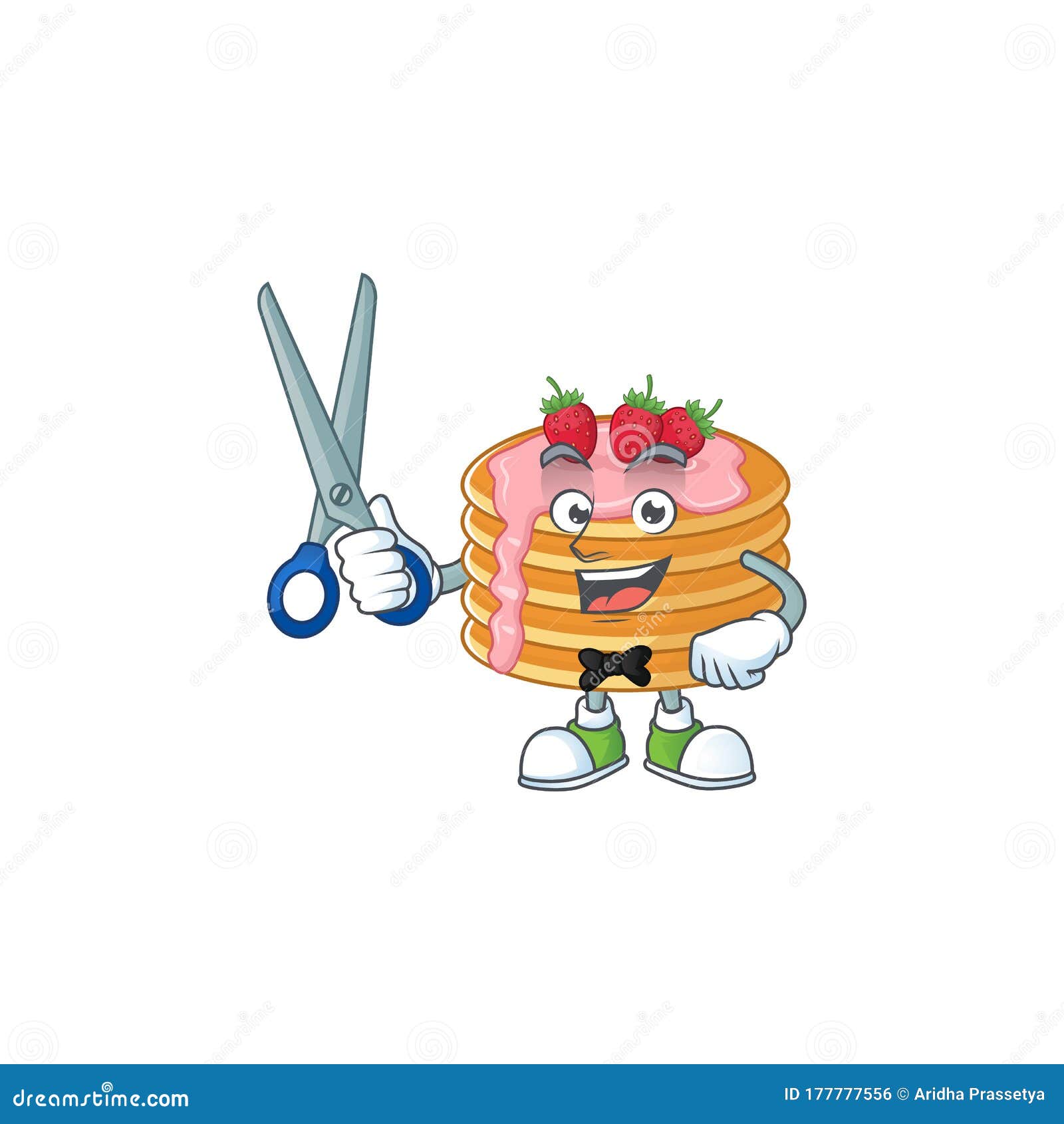 Cute Barber Escherichia Coli Cartoon Character Style With Scissor ... Cute Barber Escherichia Coli Cartoon Character Style With Scissor ...