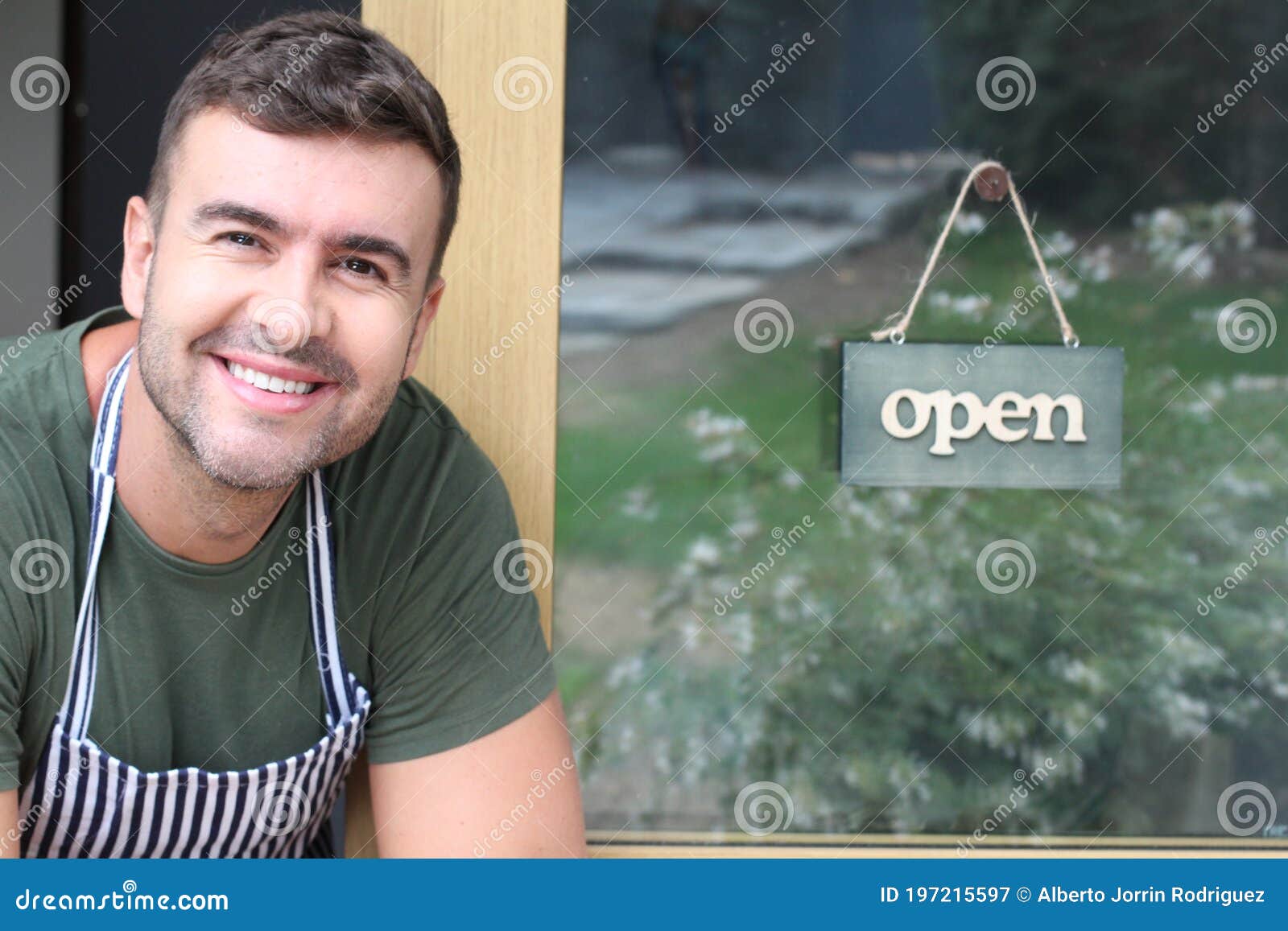 Cute Barista Smiling at Work Stock Image - Image of drink, employed ...