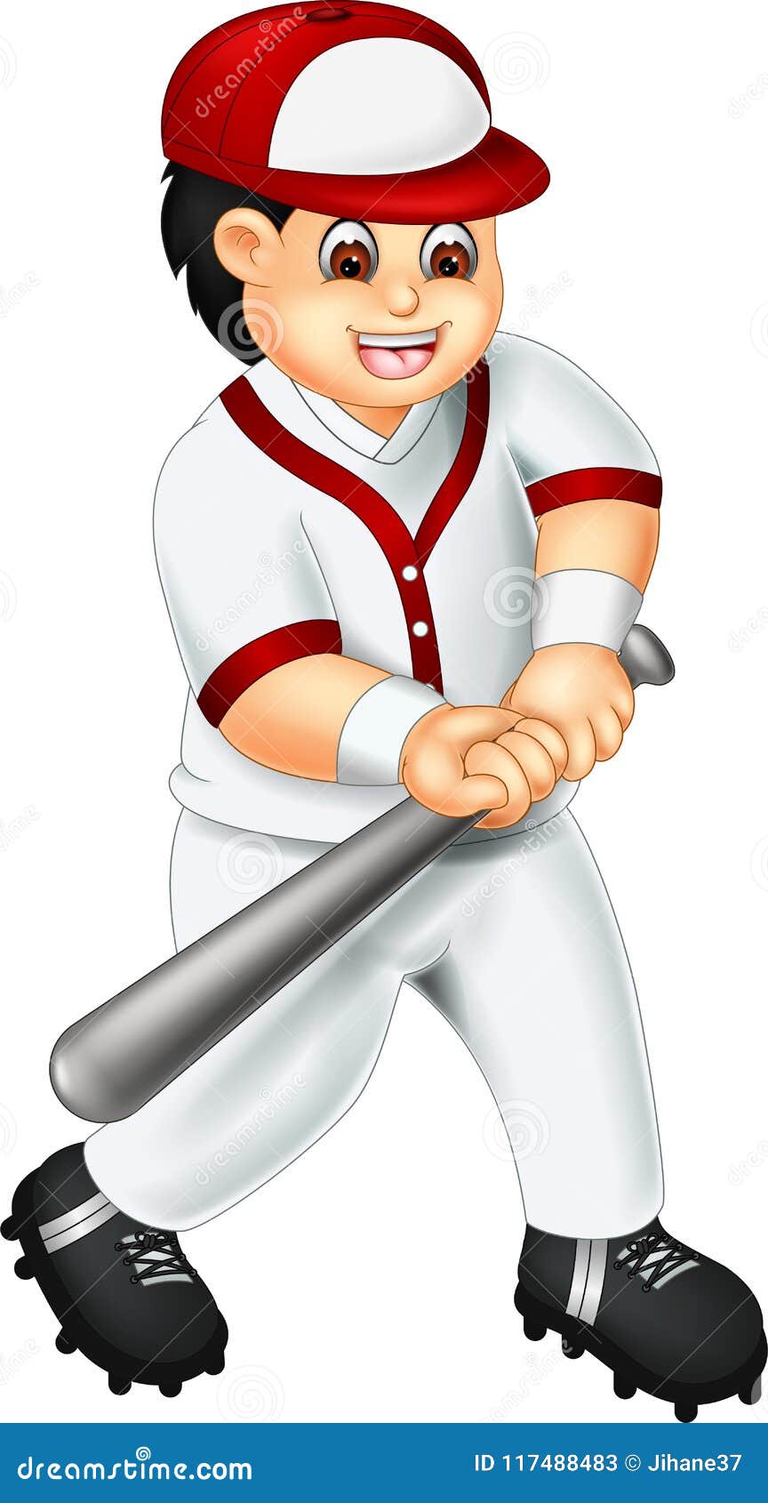 Baseball Laughing Loudly Mascot Vector Cartoon Illustration ...