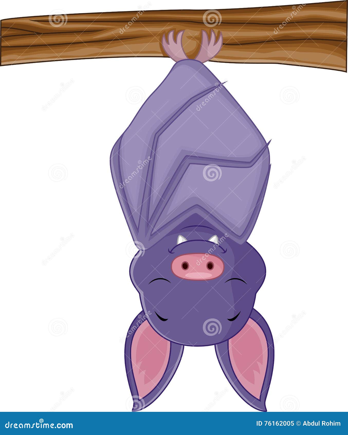 Cute bat cartoon sleeping stock vector. Illustration of spooky - 76162005