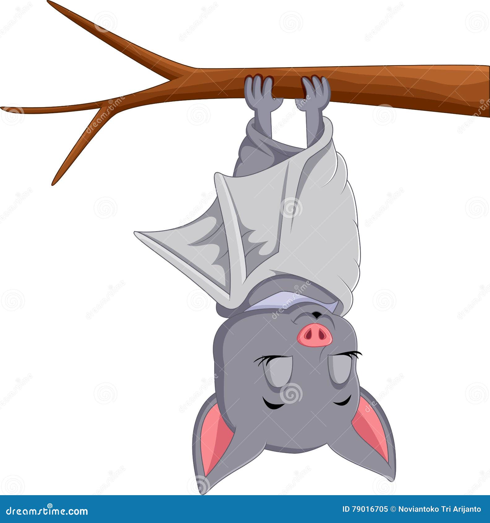Cute bat cartoon sleeping stock vector. Illustration of creature - 79016705