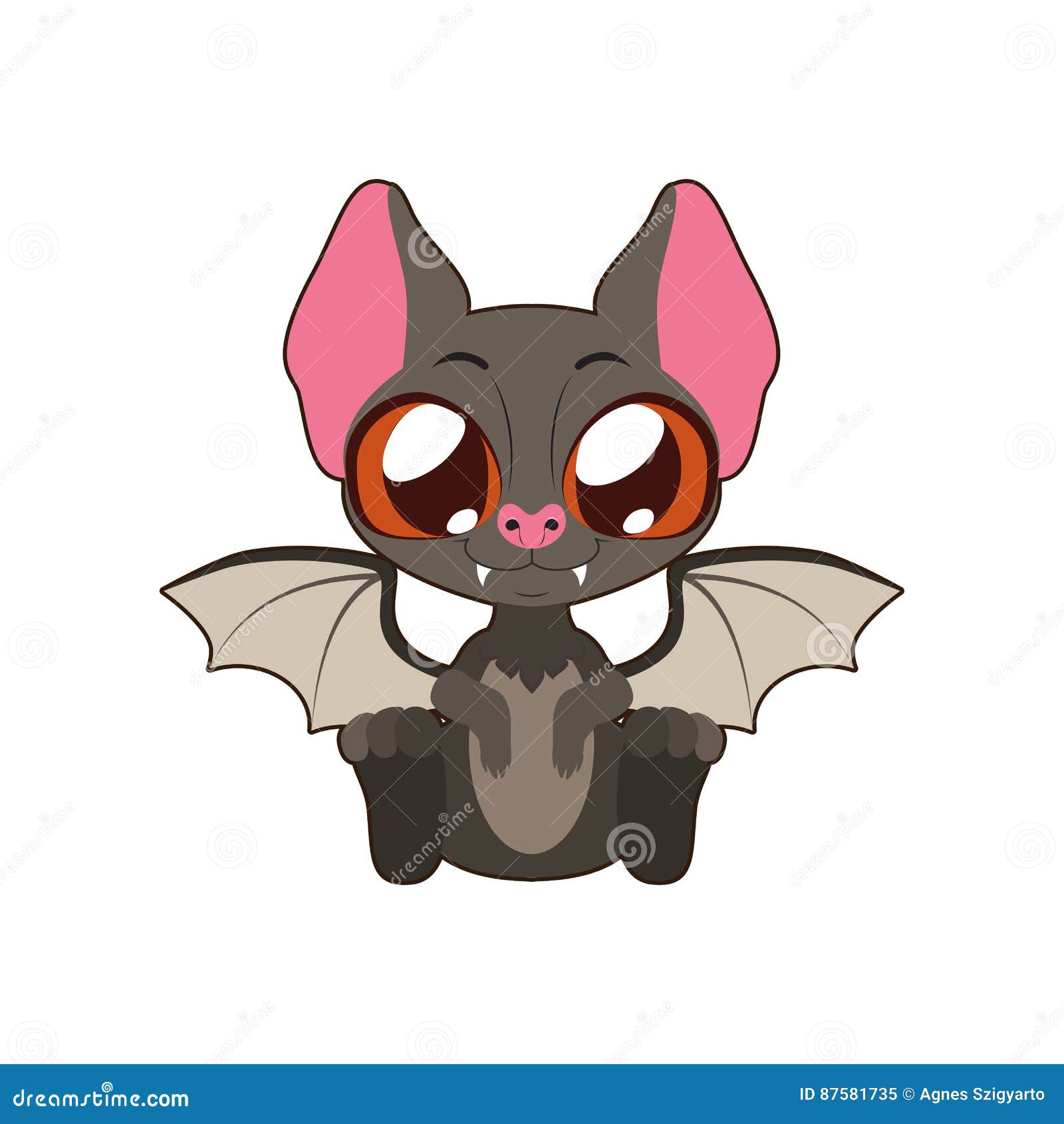 Cute Bat Vector Illustration Art Stock Vector - Illustration of black ...
