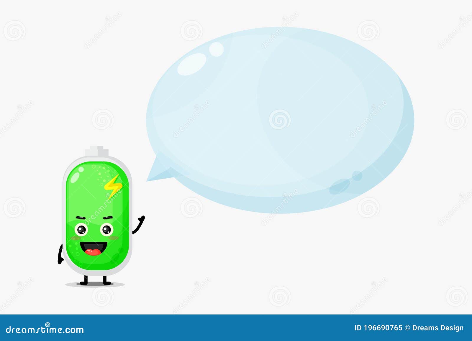 Cute Battery Life Character Get Bored Isolated On White Background ...