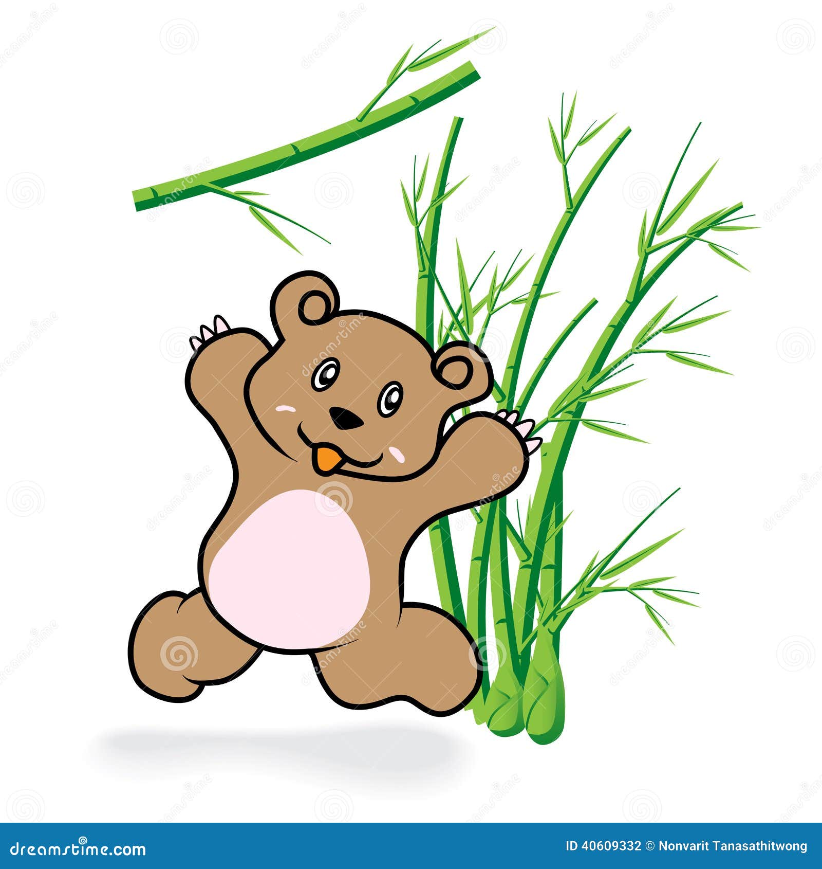 Cute Bear in Bamboo Forrest 05 Stock Vector - Illustration of cartoon ...