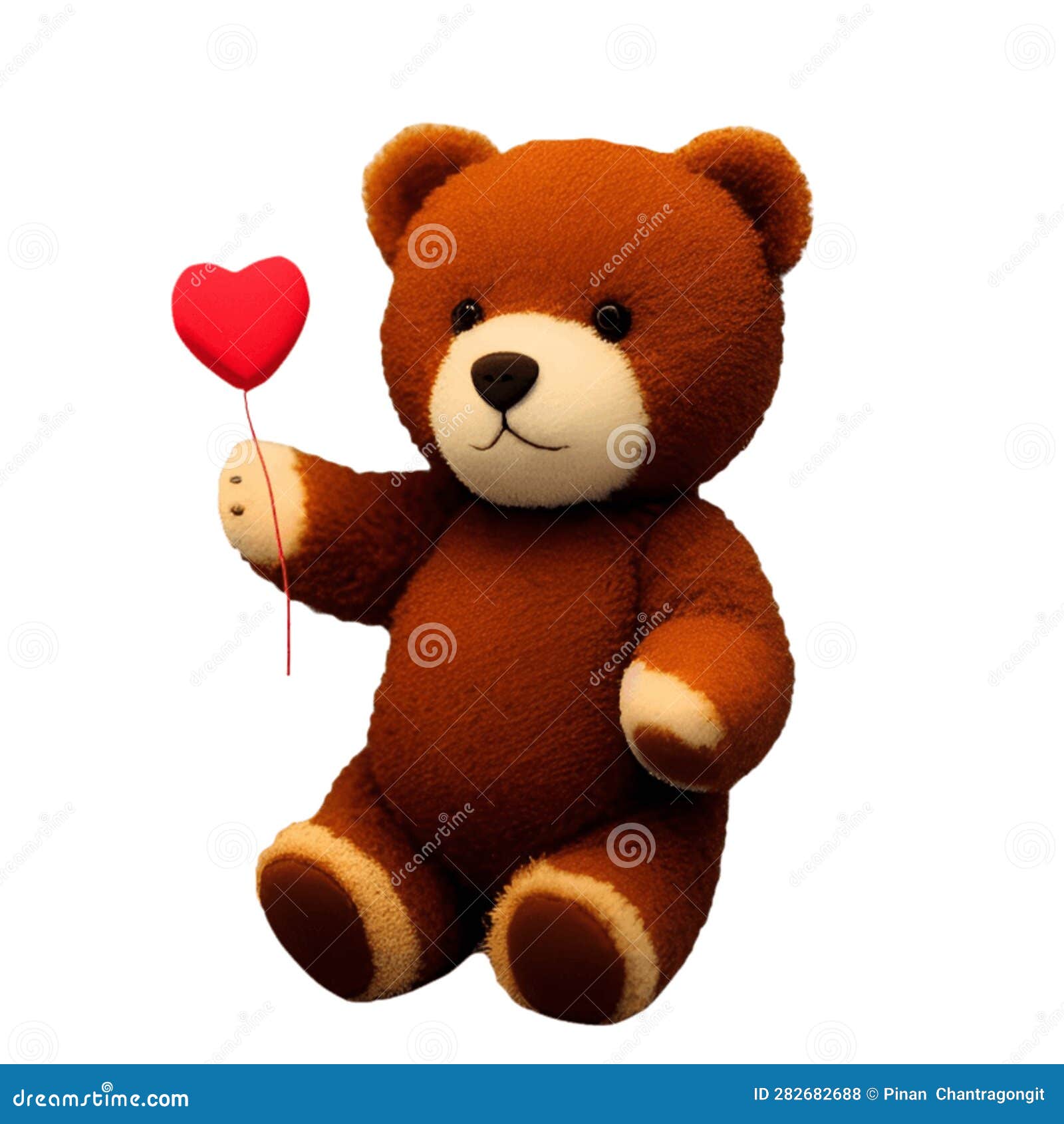Cute Bear Carry a Mini Heart Stock Photo - Illustration of teddy ...