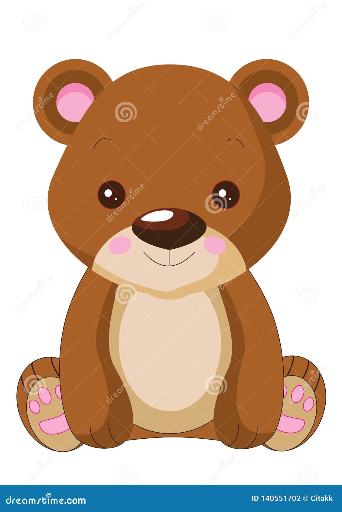 Cute bear cub stock vector. Illustration of young, bear - 140551702