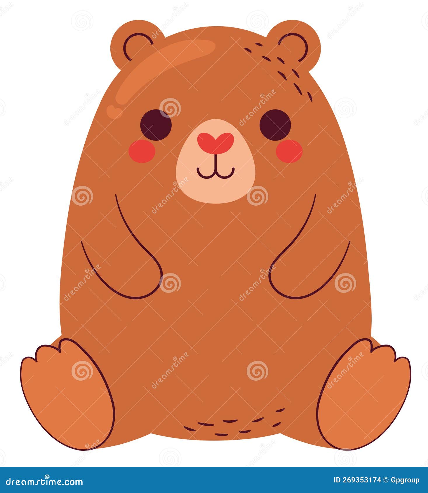 Cute bear design stock vector. Illustration of vector - 269353174