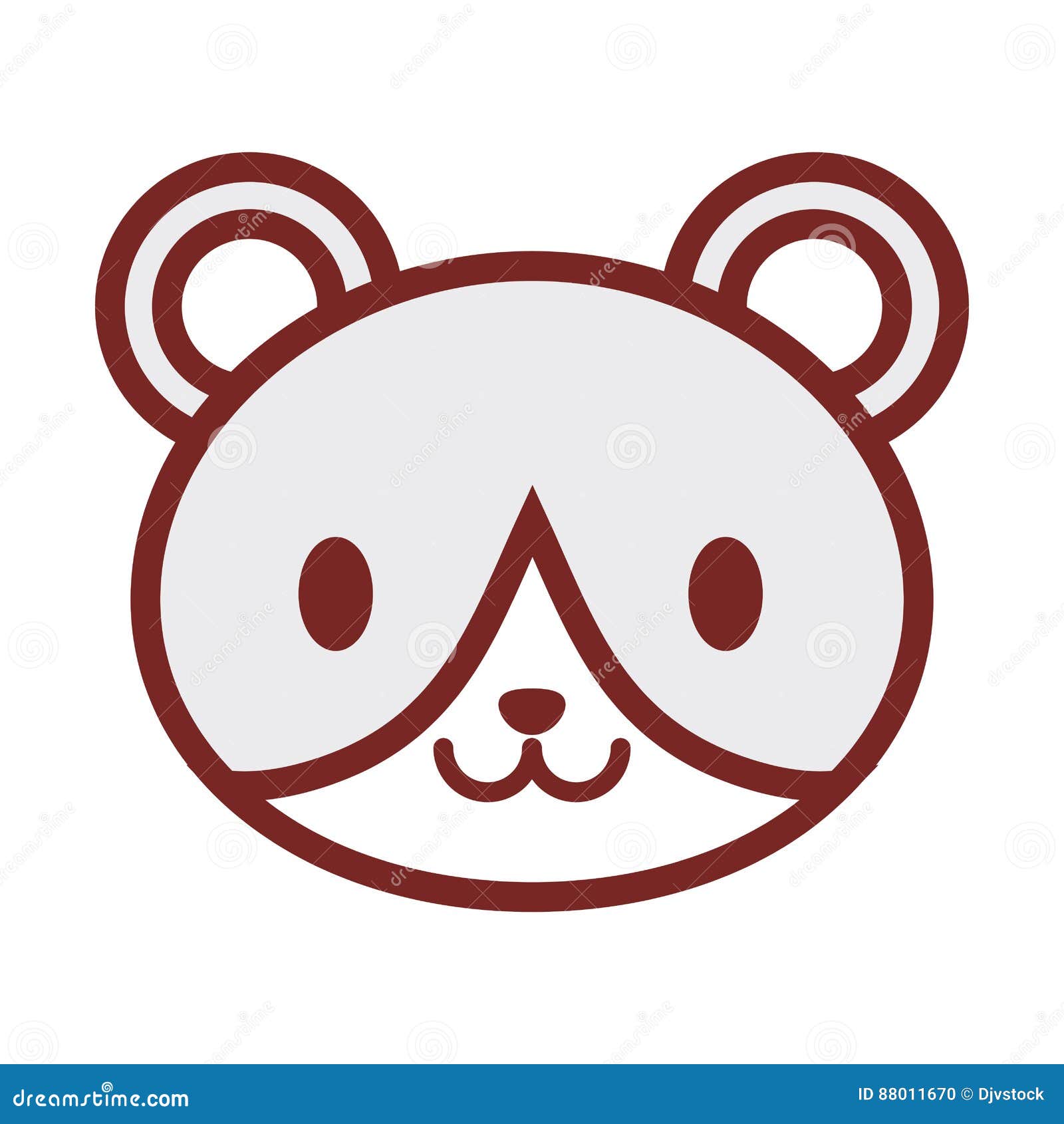 Cute bear face image stock illustration. Illustration of mascot - 88011670