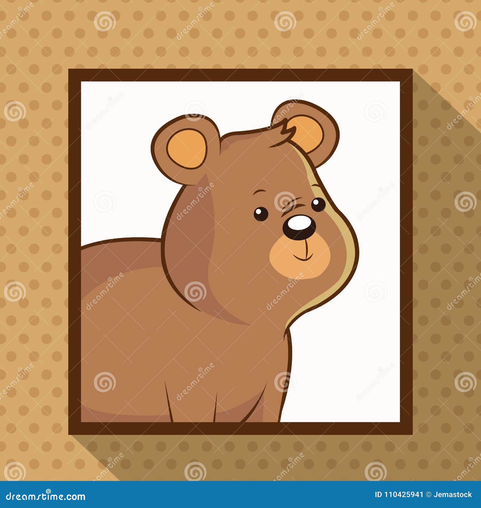 Cute bear frame picture stock vector. Illustration of background ...